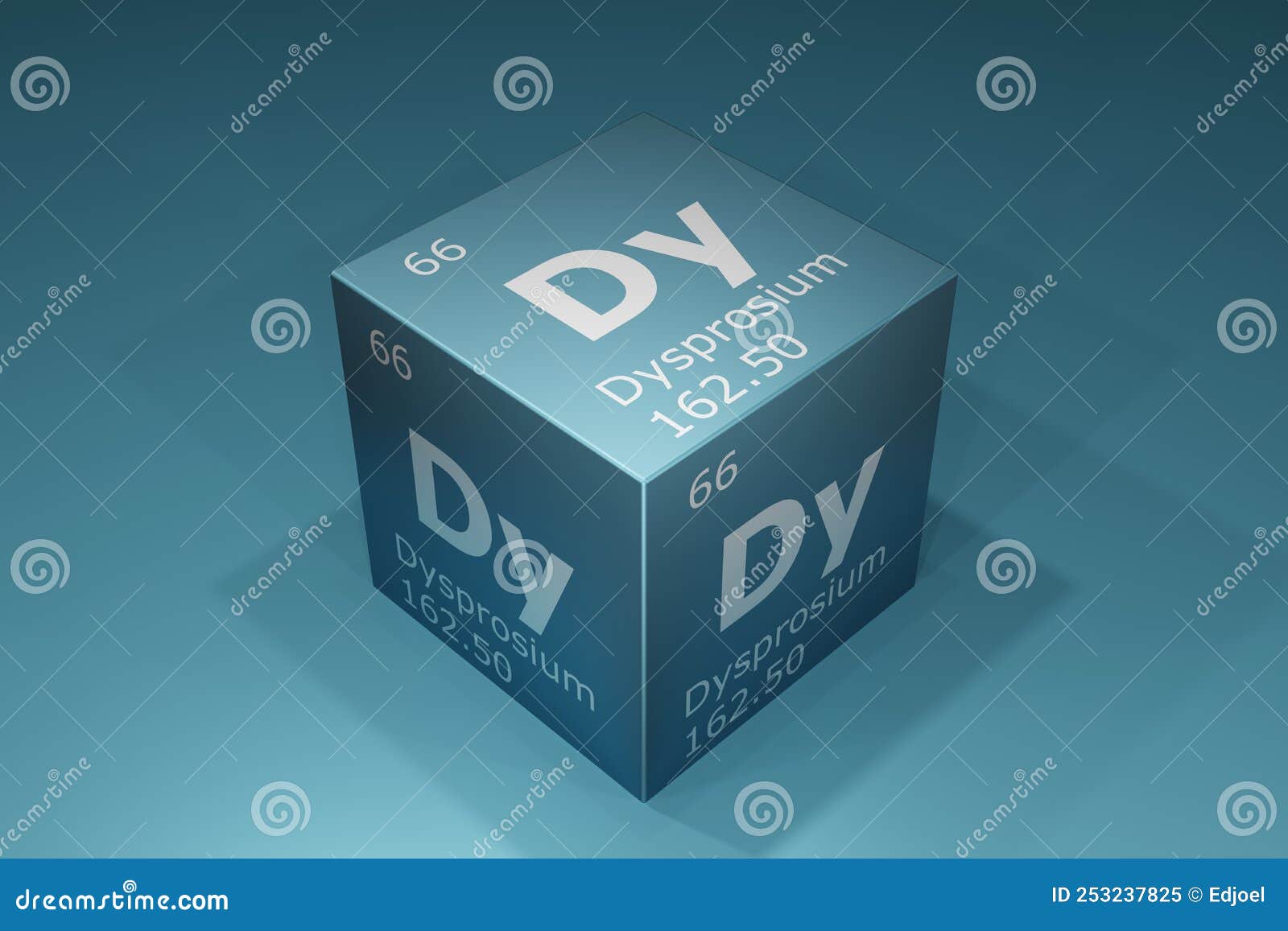 Dysprosium, 3D Rendering Of Symbols Of The Elements Of The Periodic ...