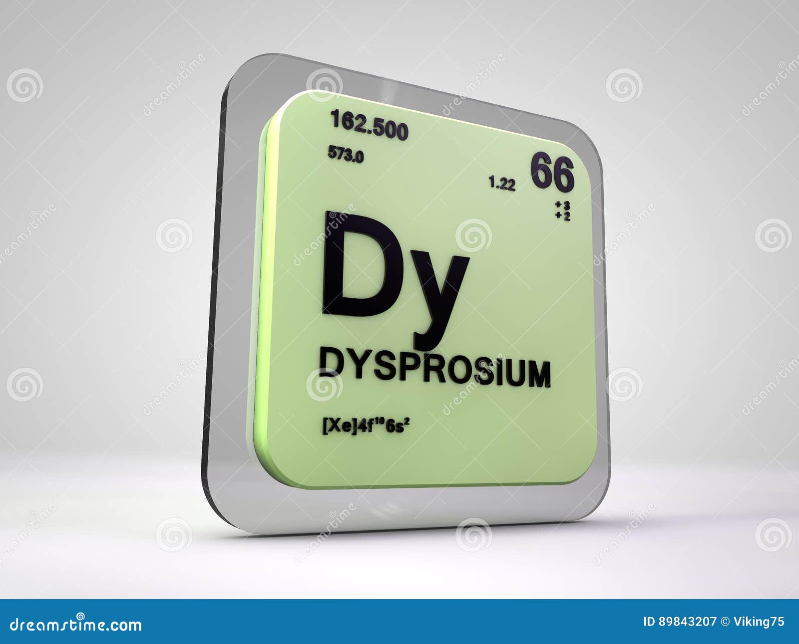 Dysprosium As Element 66 Of The Periodic Table 3D Illustration On ...