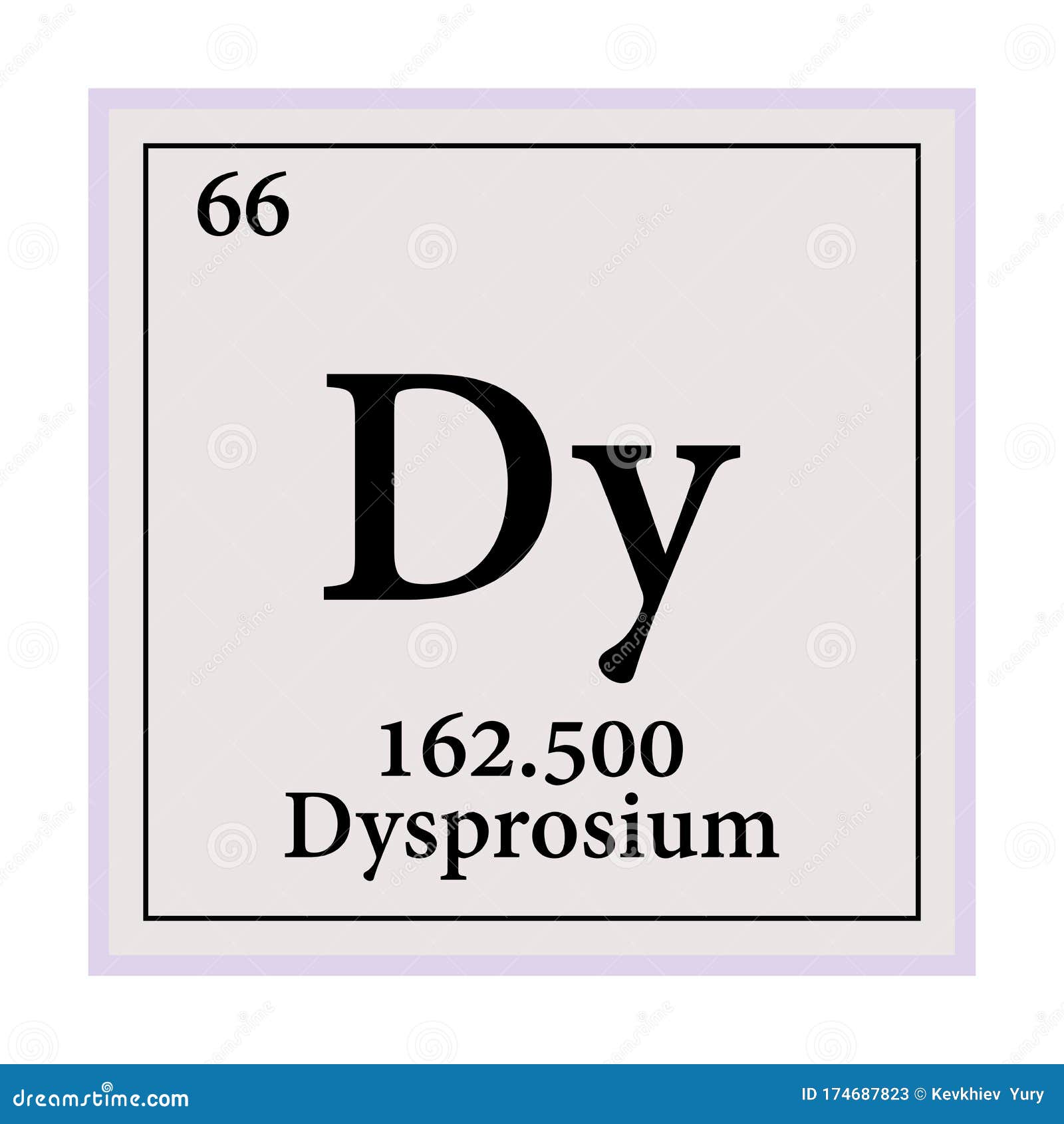 Dysprosium Periodic Table of the Elements Vector Illustration Eps 10 ...