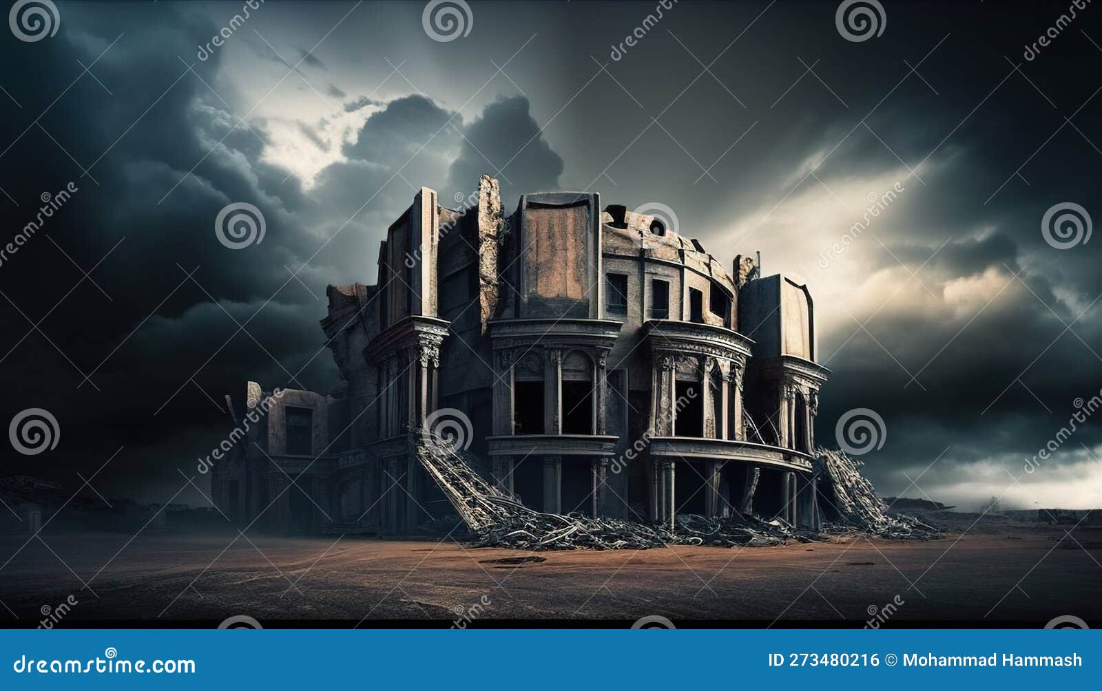 Dystopian Art A Detailed Architectural Drawing Of An Airplane Flying ...