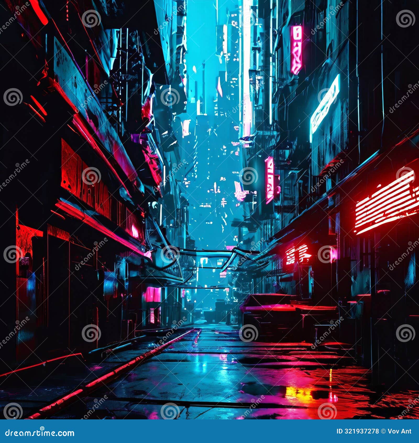Dystopian Cyberpunk Art a Gritty and Futuristic Design that Co Stock ...