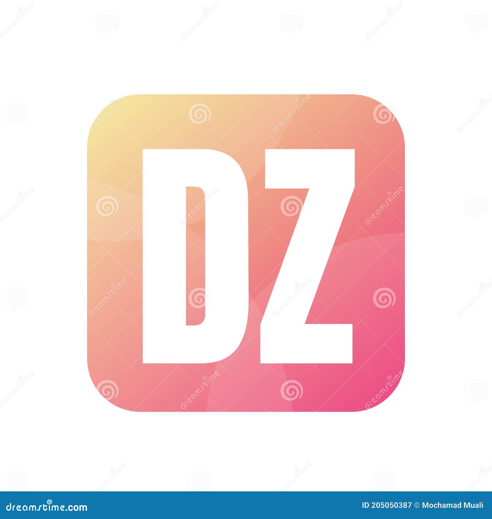 DZ Letter Logo Design with Simple Style Stock Vector - Illustration of ...