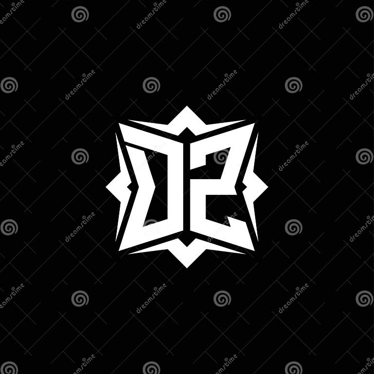 DZ Logo Monogram Geometric Modern Design Stock Vector - Illustration of ...