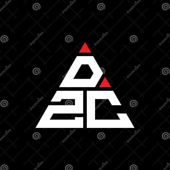 DZC Triangle Letter Logo Design with Triangle Shape. DZC Triangle Logo ...