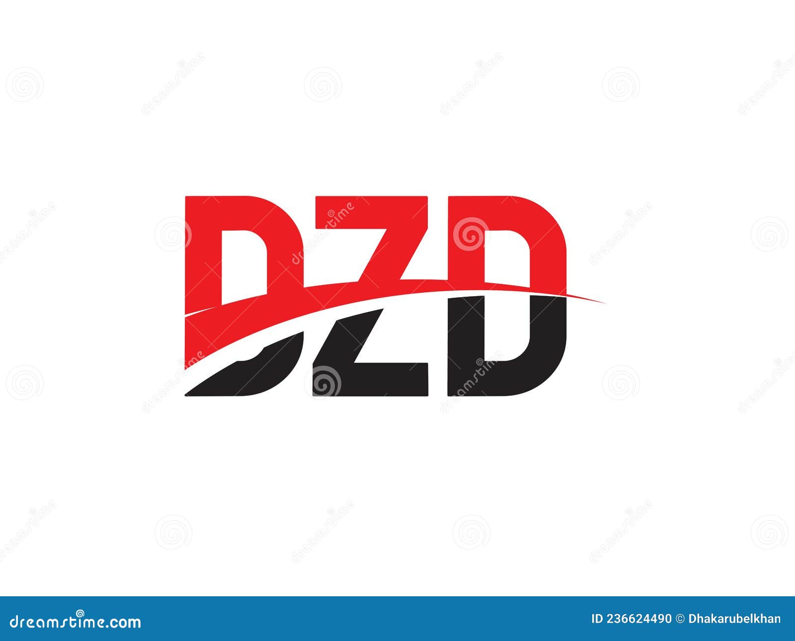 DZD Letter Initial Logo Design Vector Illustration Stock Vector ...