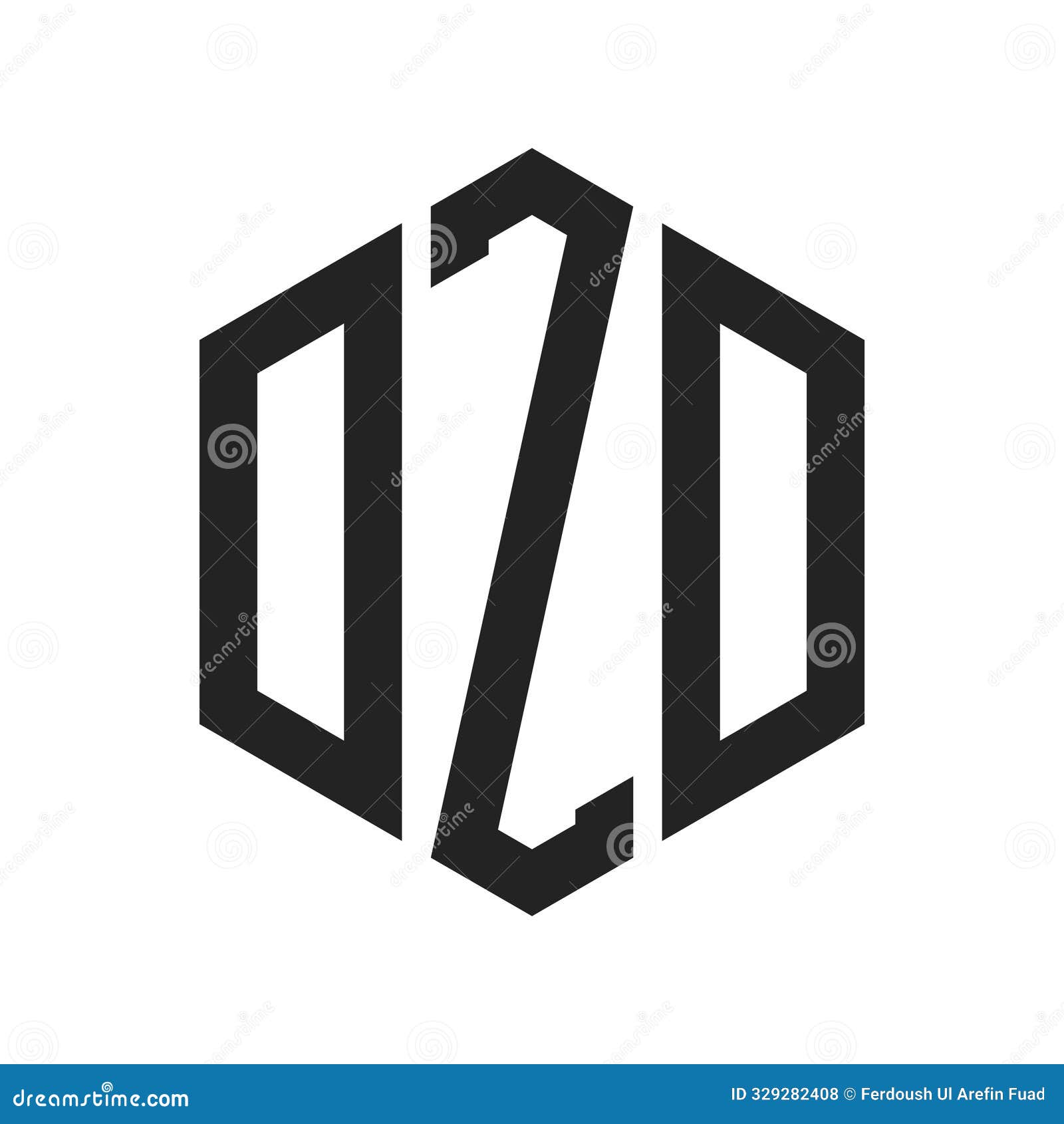 DZD Logo Design. Initial Letter DZD Monogram Logo Using Hexagon Shape ...