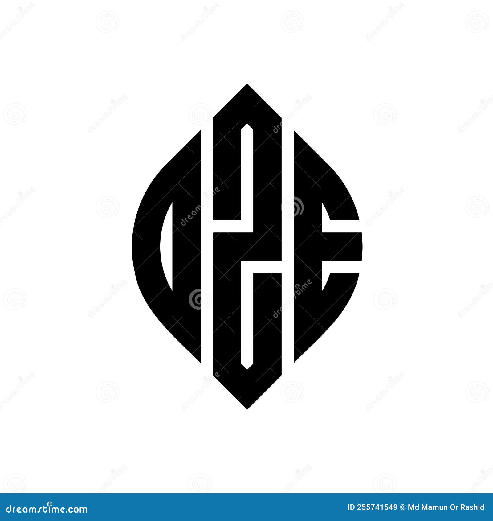 DZE Circle Letter Logo Design with Circle and Ellipse Shape. DZE ...