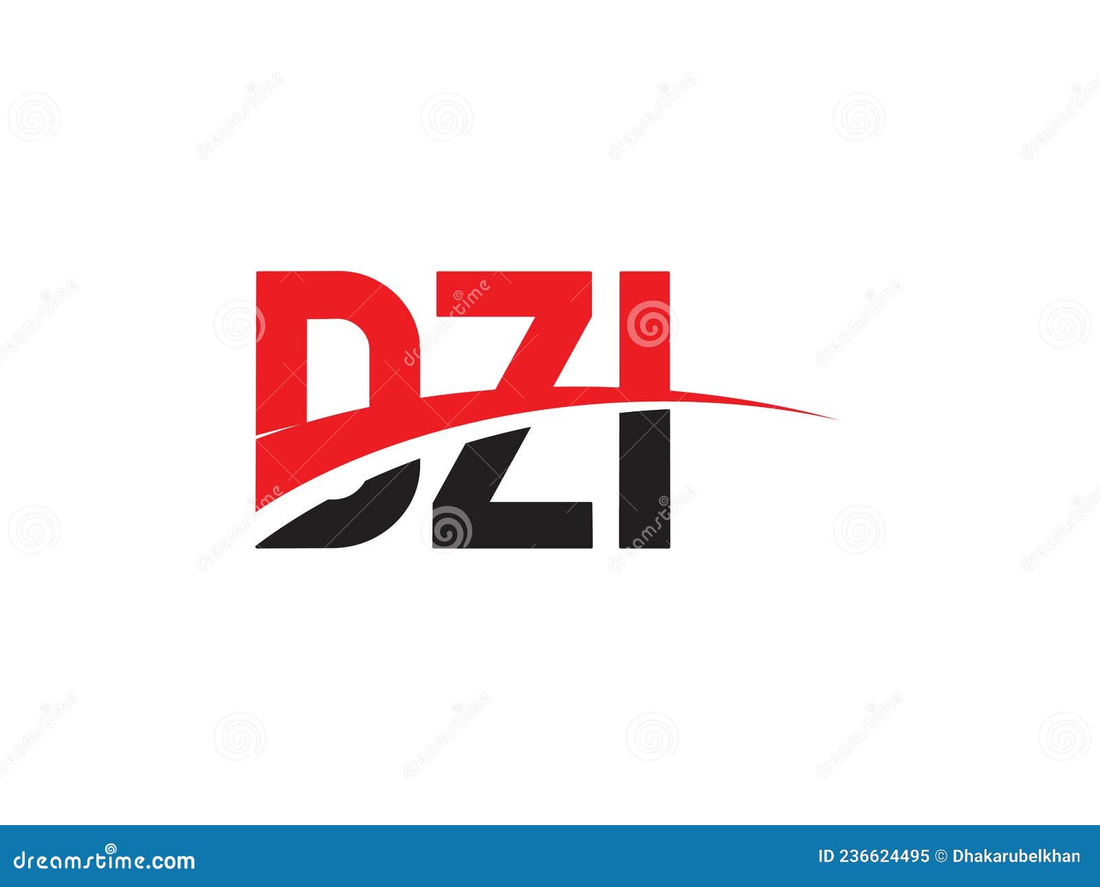 DZI Letter Initial Logo Design Vector Illustration Stock Vector ...