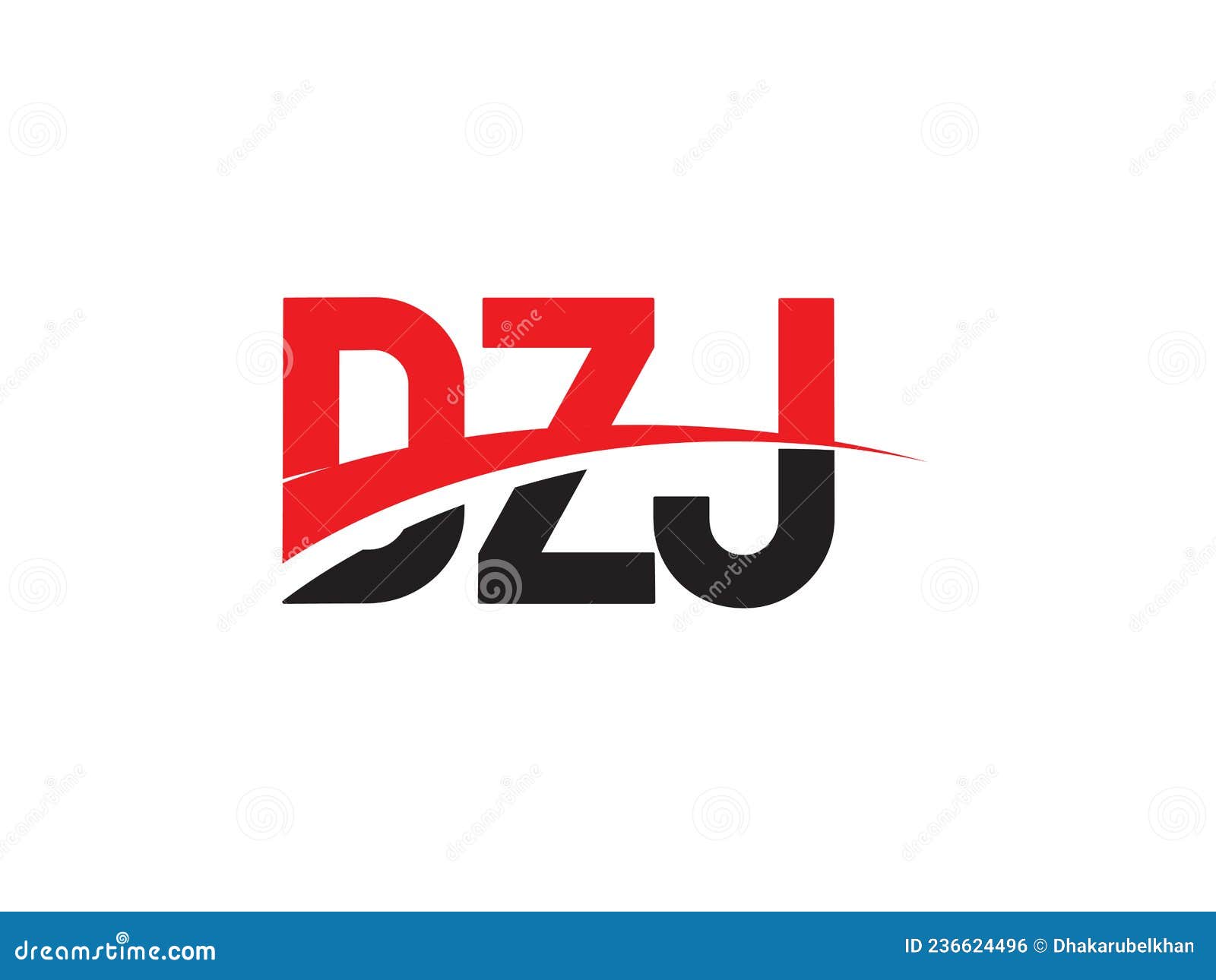 DZJ Letter Initial Logo Design Vector Illustration Stock Vector ...