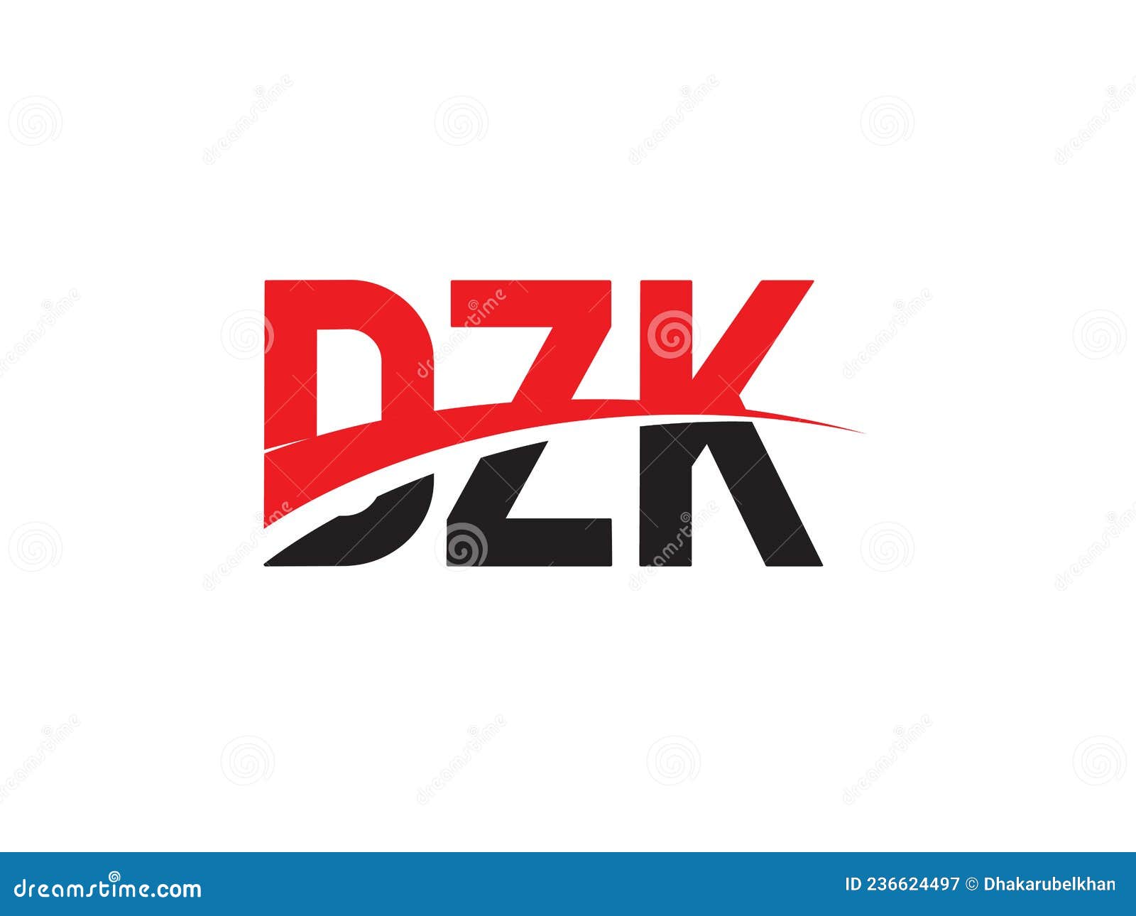 DZK Letter Initial Logo Design Vector Illustration Stock Vector ...