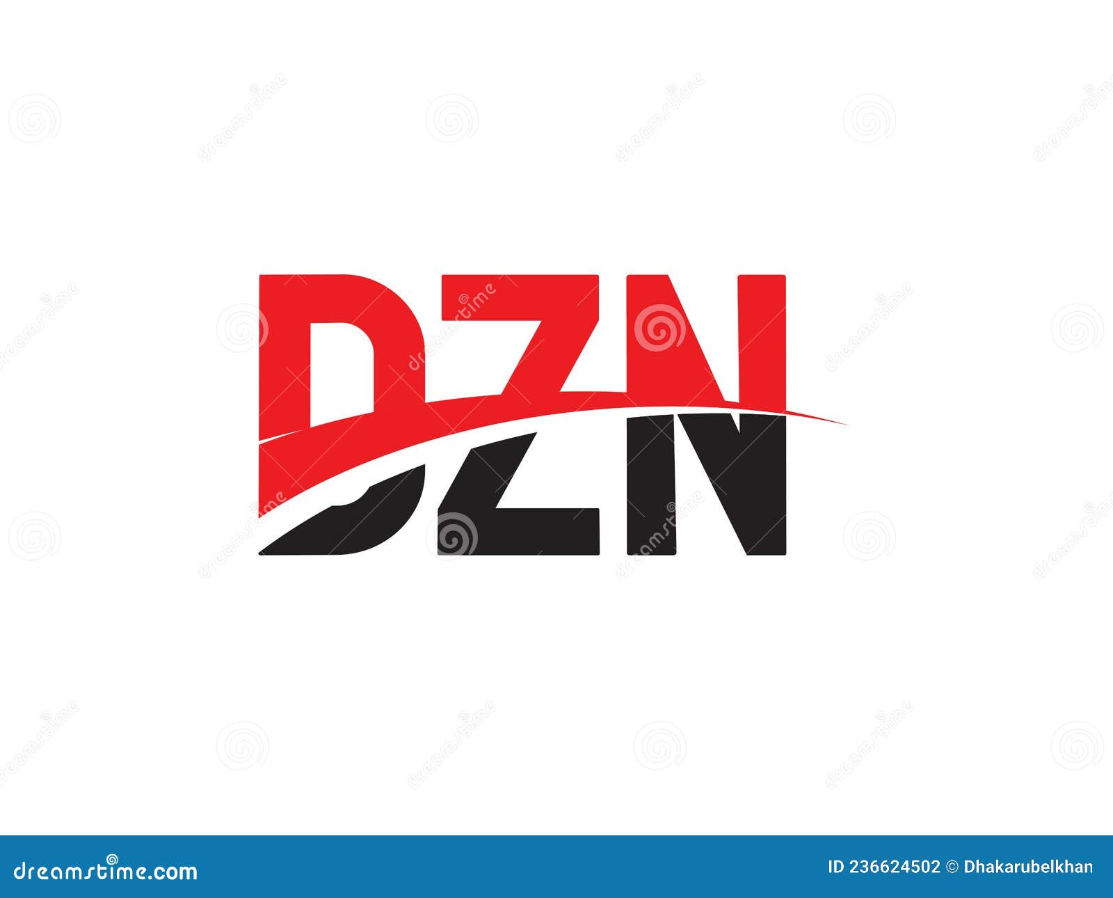 DZN Letter Initial Logo Design Vector Illustration Stock Vector ...