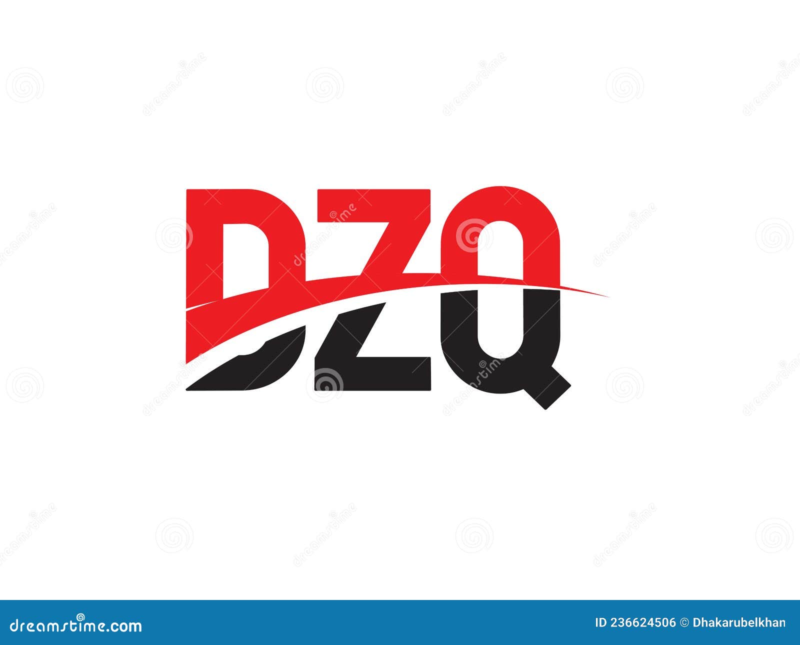 DZQ Letter Initial Logo Design Vector Illustration Stock Vector ...