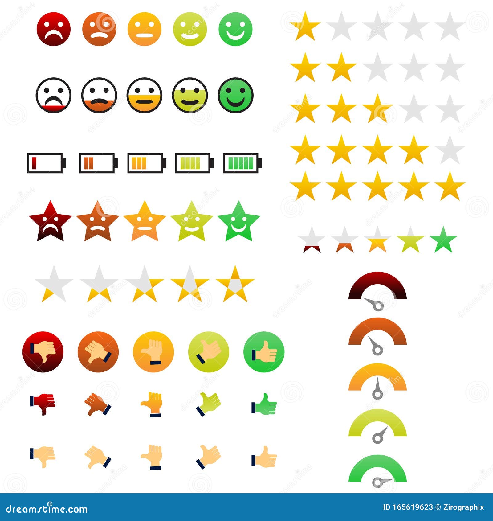 Définition Des Icônes Du Système De Notation Illustration Stock - Illustration du créateur ...