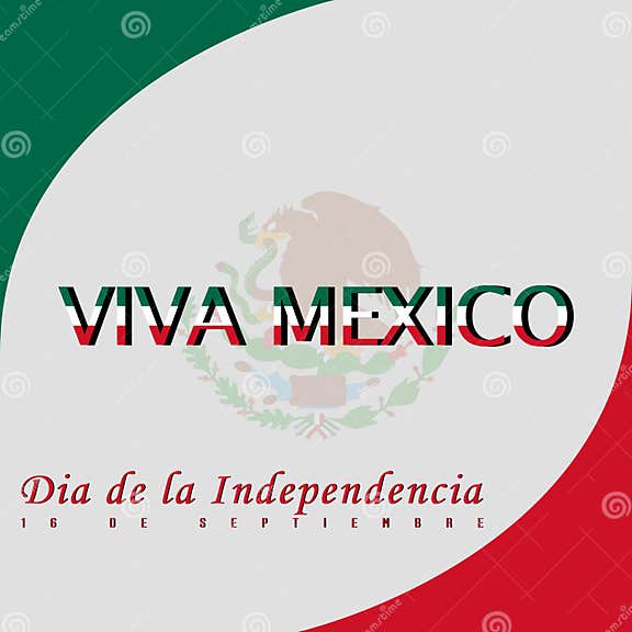 Día De La Independencia De México Viva México Ilustración Del Vector