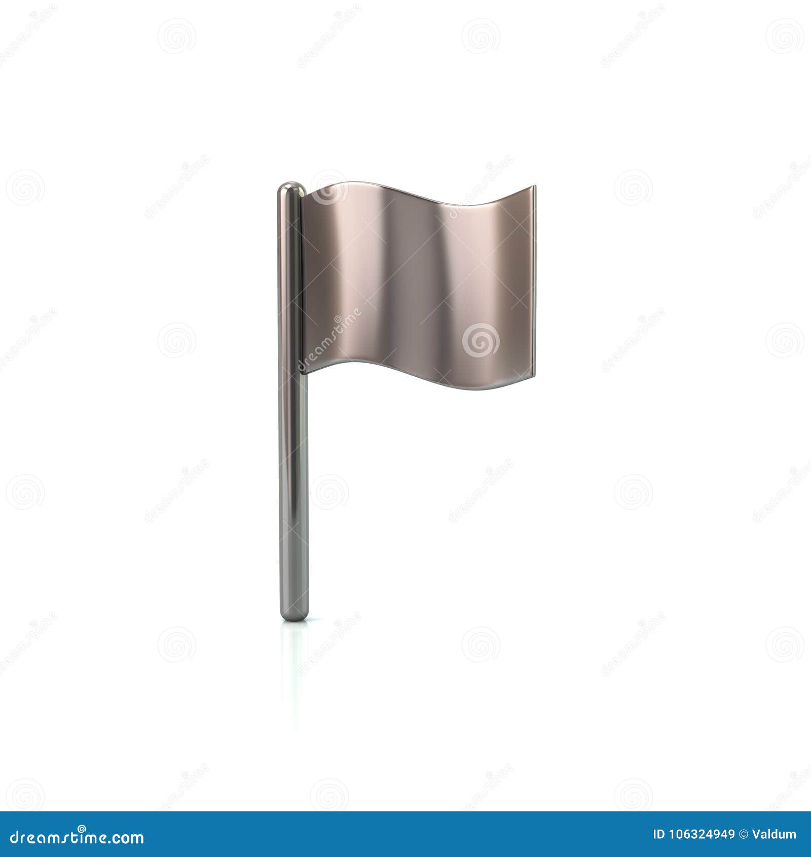 Silver flag icon stock abbildung. Illustration von abbildung - 106324949
