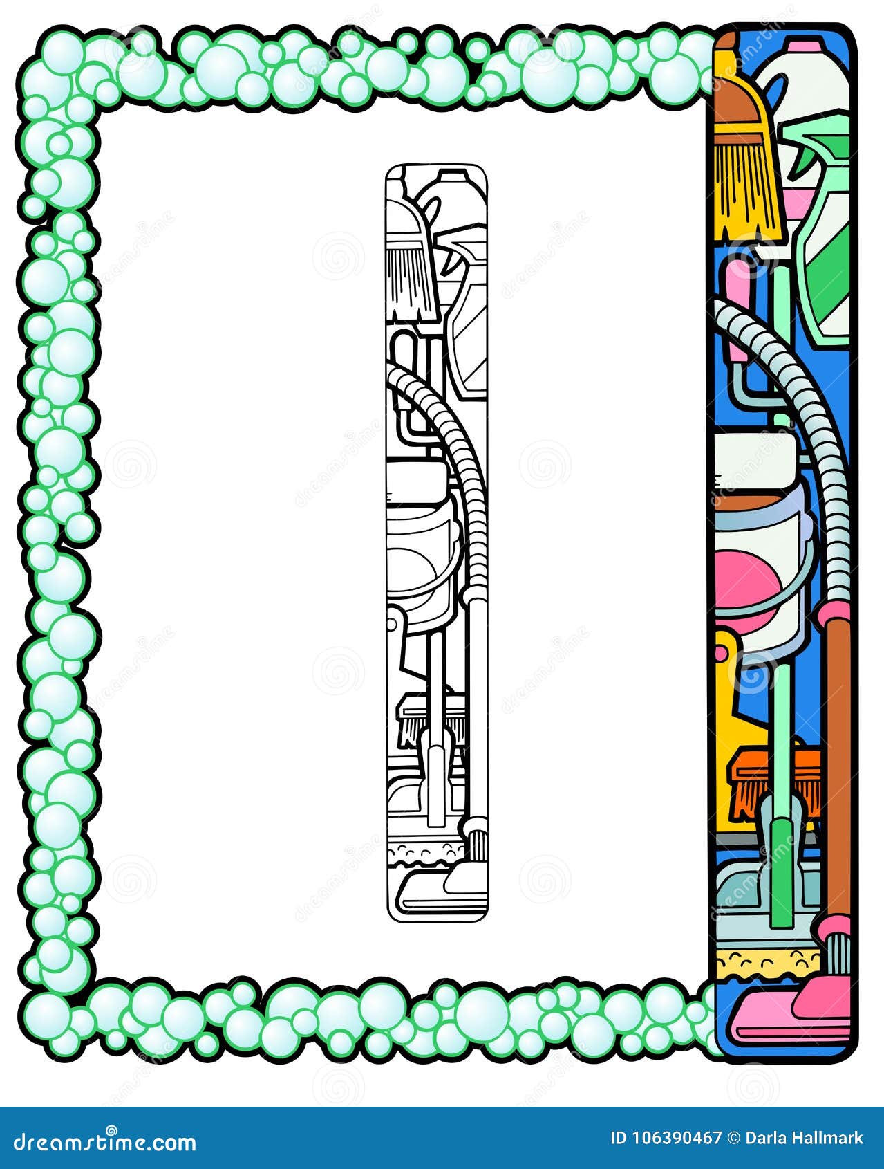 Clean Border with Soap and Foam Ilustração do Vetor - Ilustração de ...