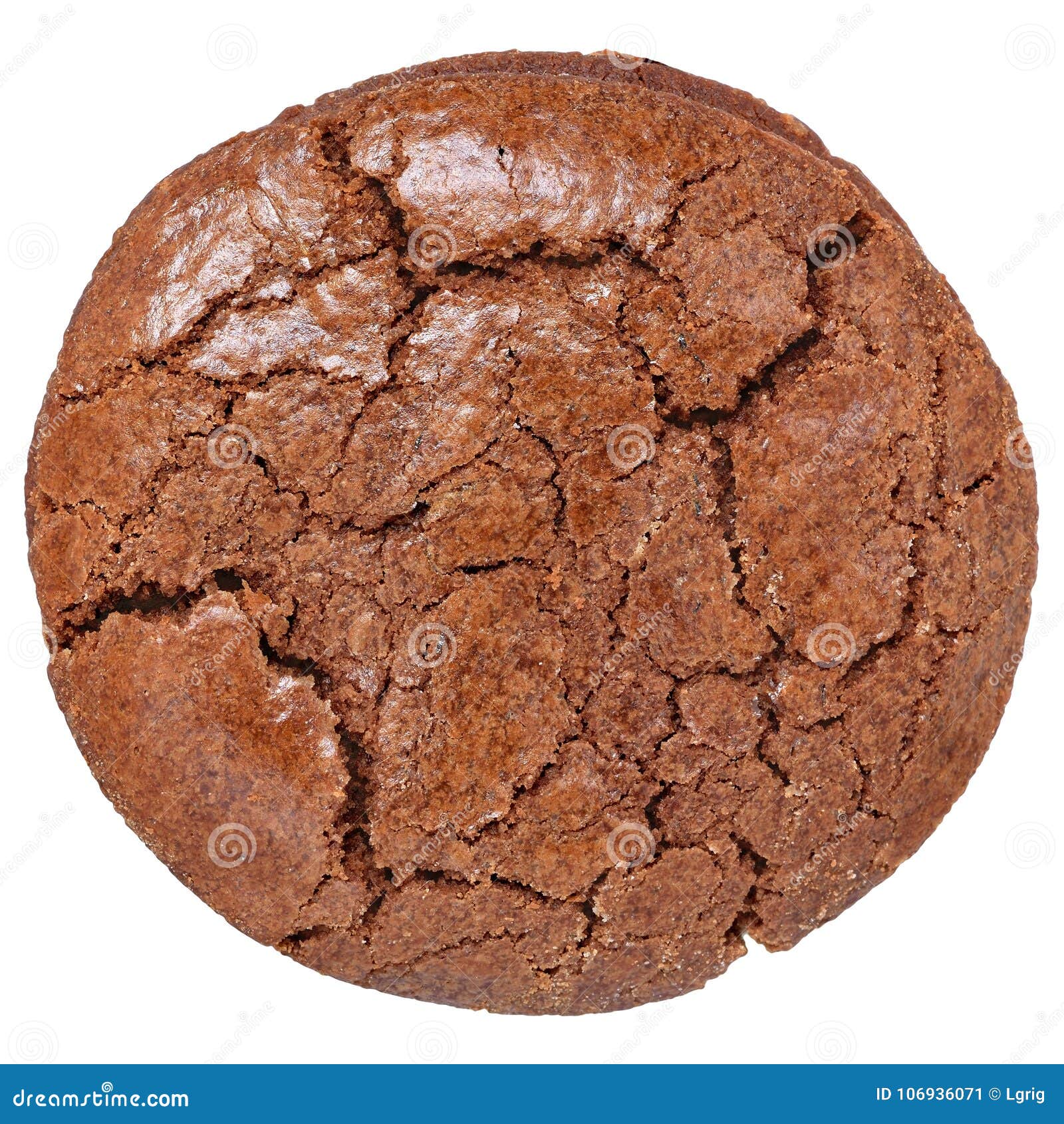 Appetizing Chocolate Chip Cookies Close-up Top View Isolated Immagine ...