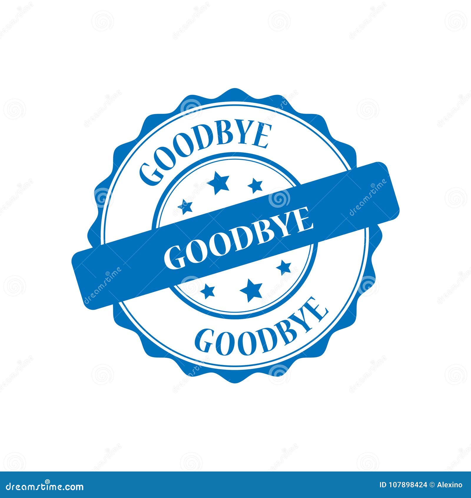 Goodbye stamp illustration vektor illustrationer. Illustration av ...