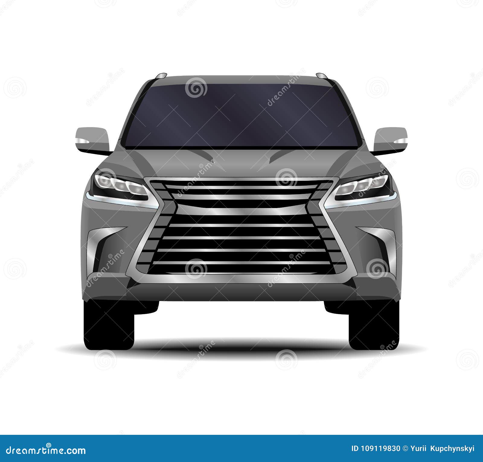 Realistic SUV car. vector illustratie. Illustration of auto - 109119830