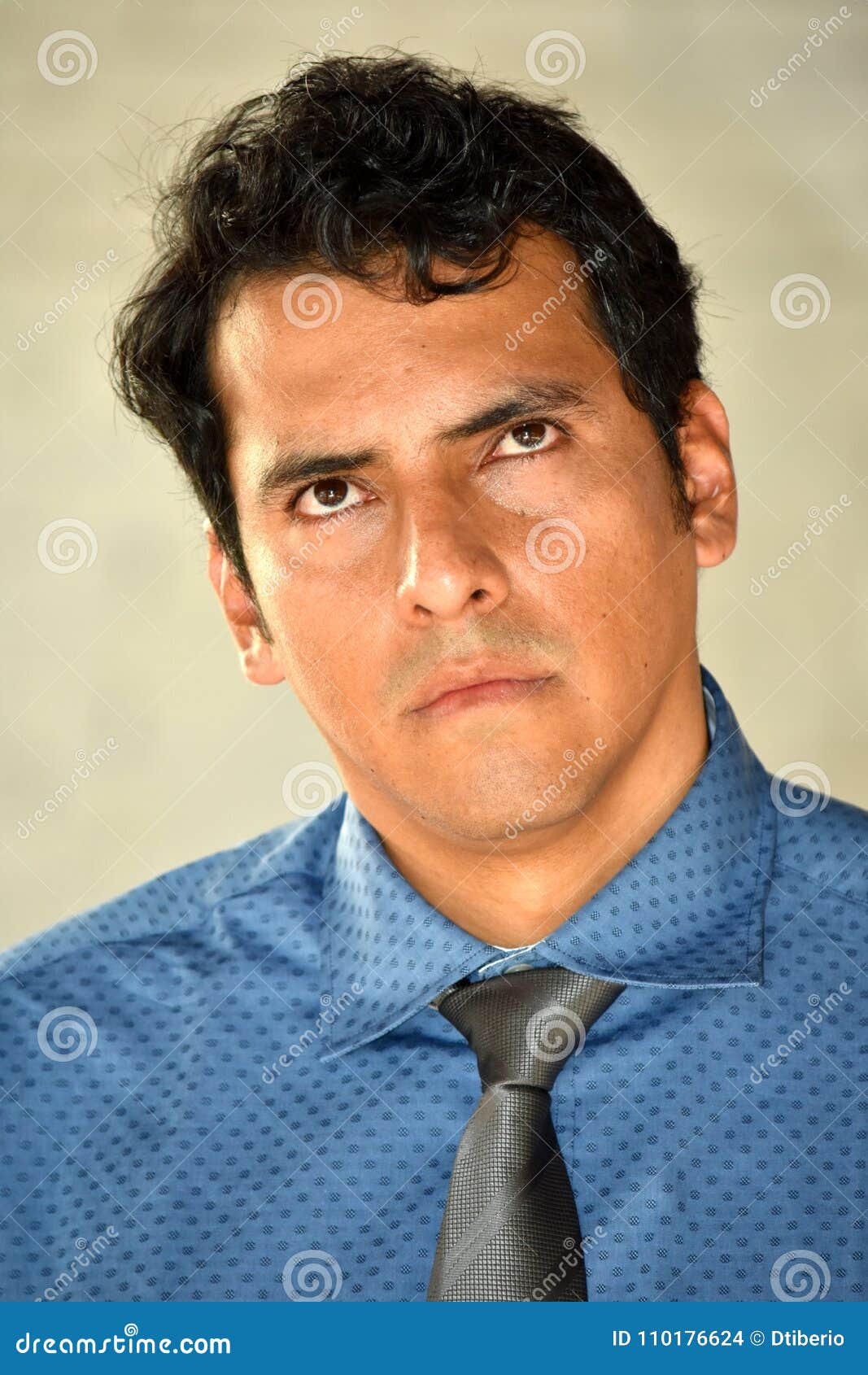 Uncaring Hispanic Person Wearing Tie Arkivfoto - Bild av uncared ...