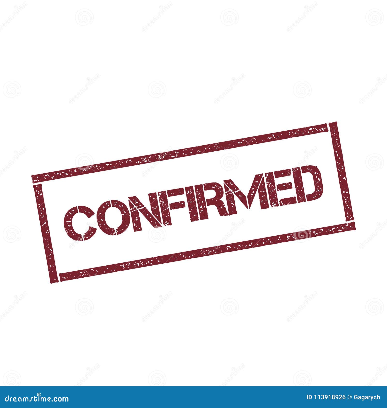 Confirmed Rectangular Stamp. Vektor Illustrationer - Illustration av ...