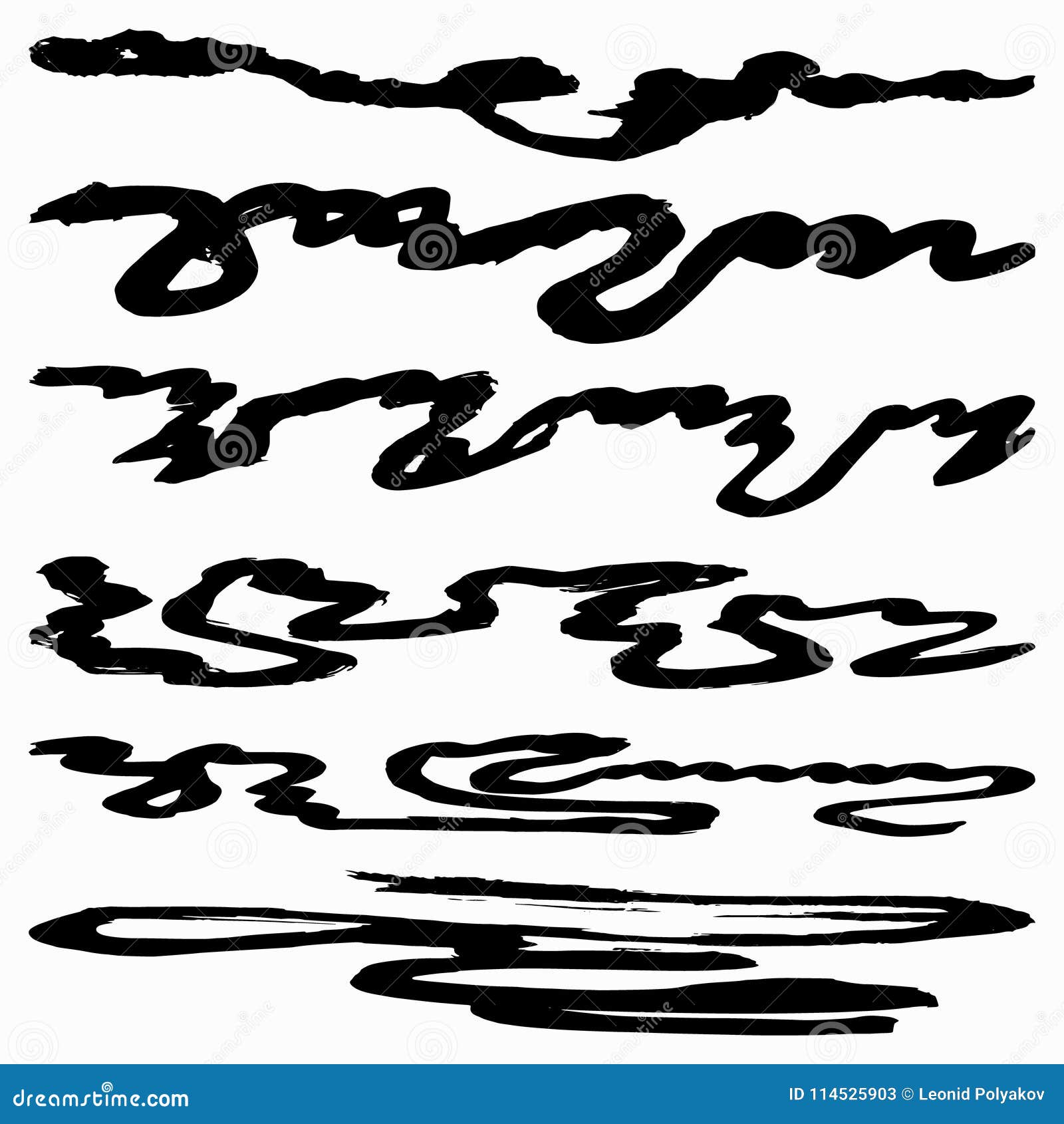 Ink Line Collection for Your Design Vector Illustration Vector ...