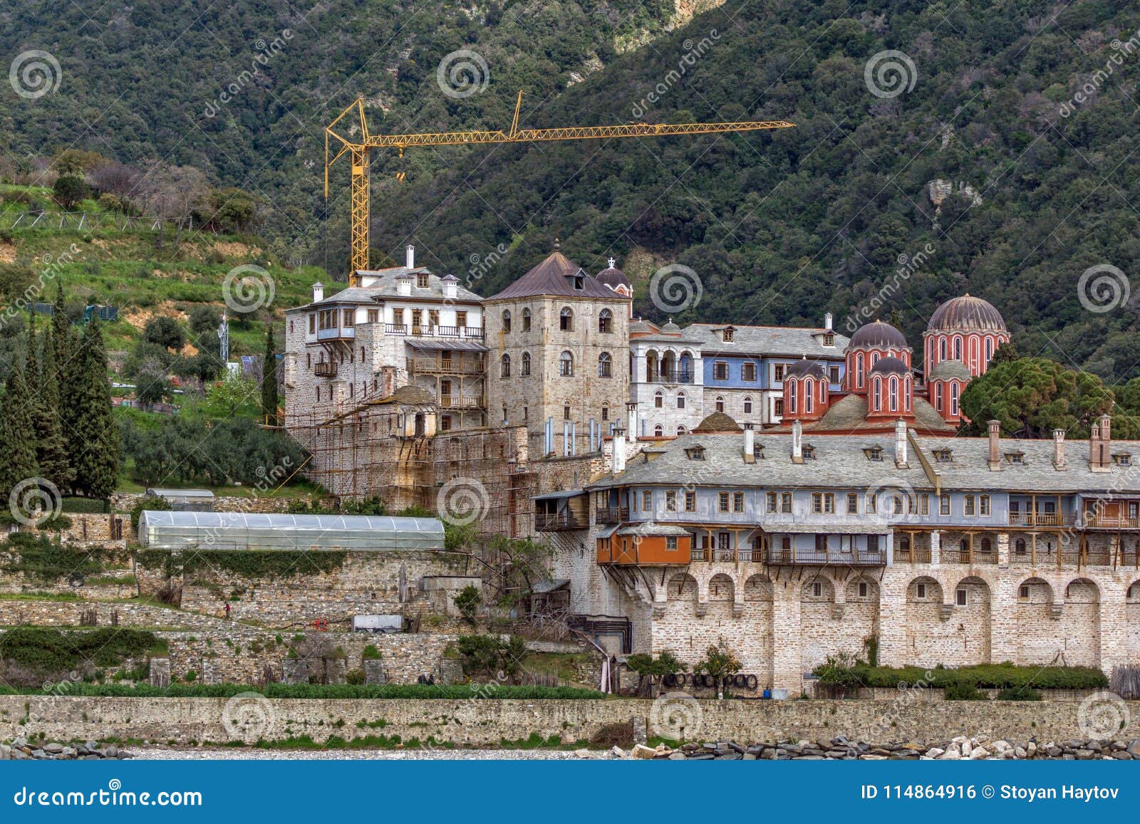 Xenophontos Monastery at Mount Athos in Autonomous Monastic State of ...