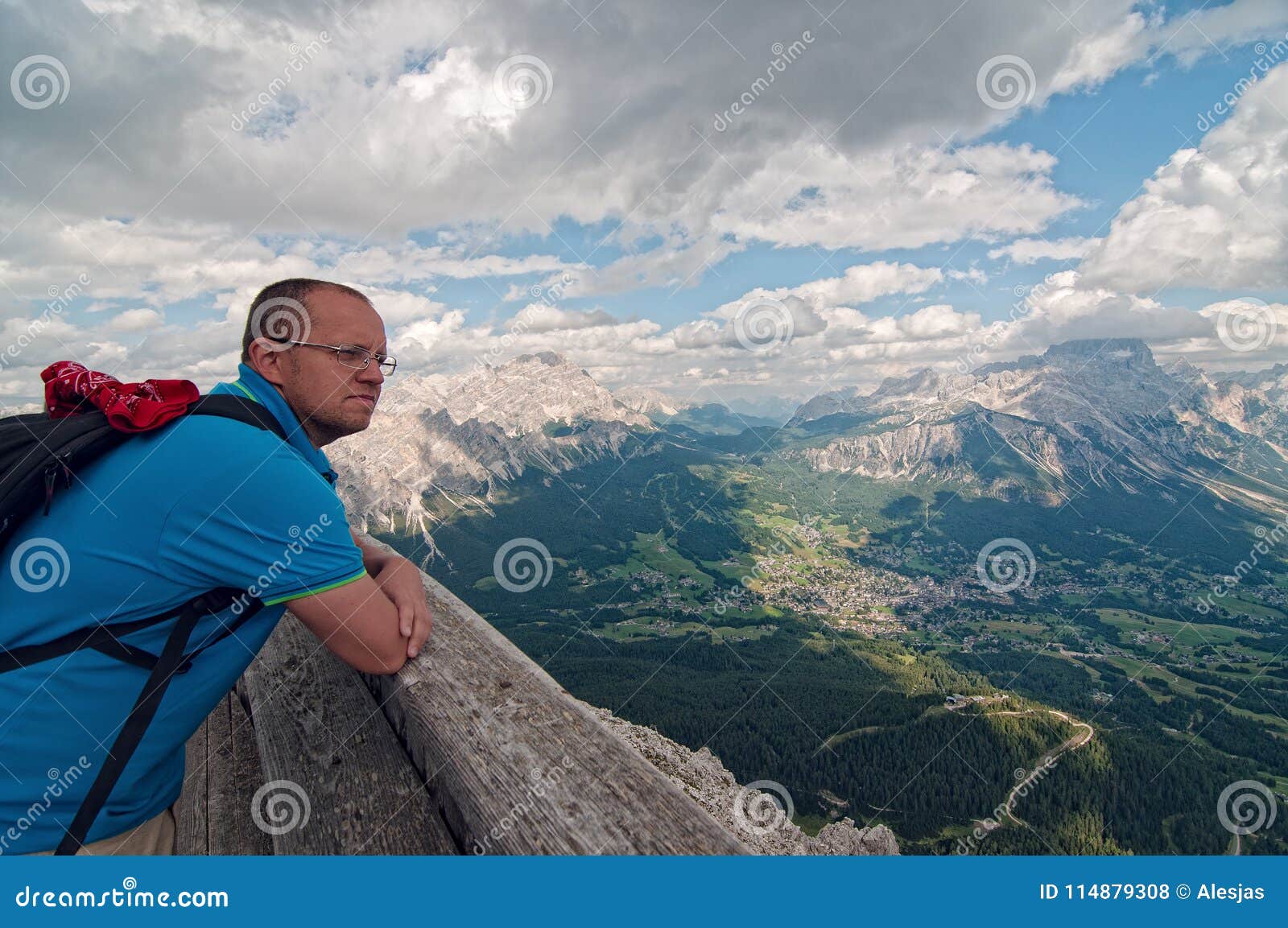 Scenic View Over Dolomites Mountains, Italy Fotografia Stock - Immagine ...