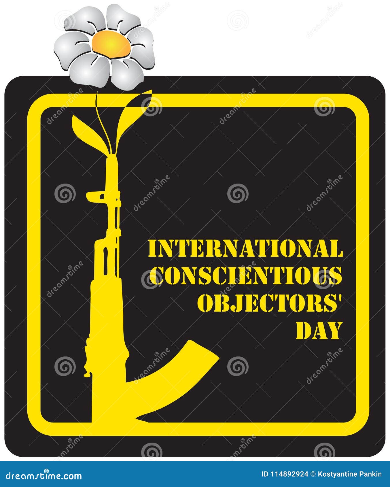 Conscientious Objector Day vektor abbildung. Illustration von fest ...