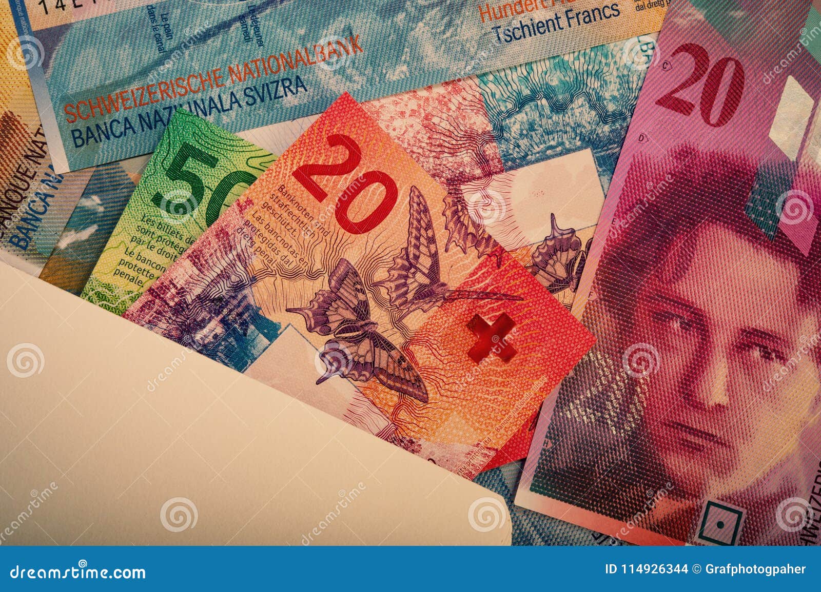 Swiss Banknotes - a Collection of Old and New Twenty Franc Notes ...