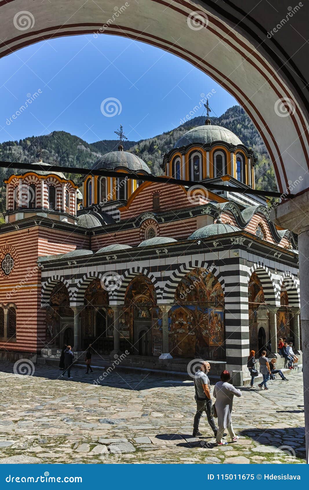 RILA MONASTERY, BULGARIA - APRIL 21, 2018: Inside View of Monastery of ...