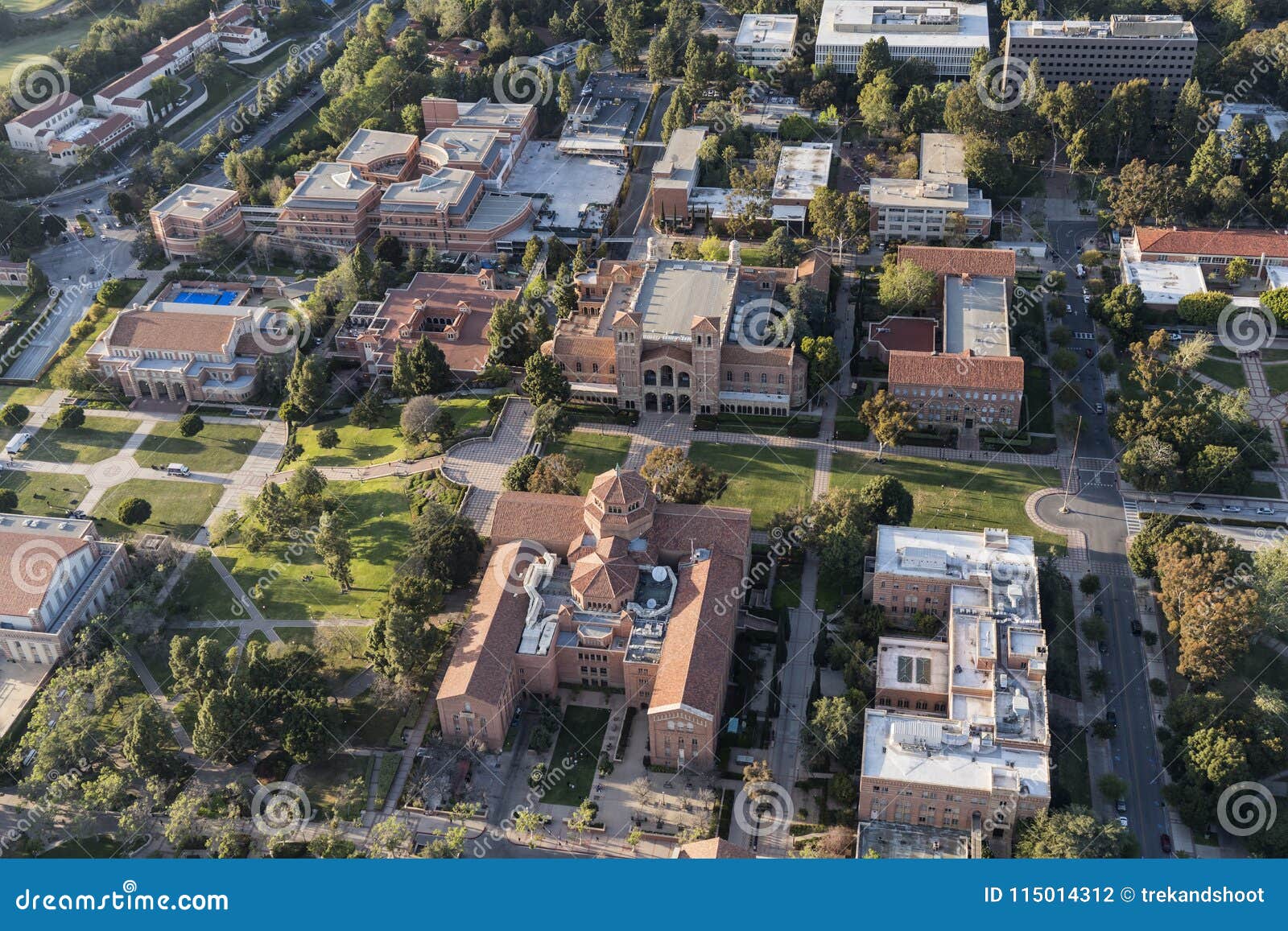 Aerial View University of California Los Angeles Campus Fotografia ...
