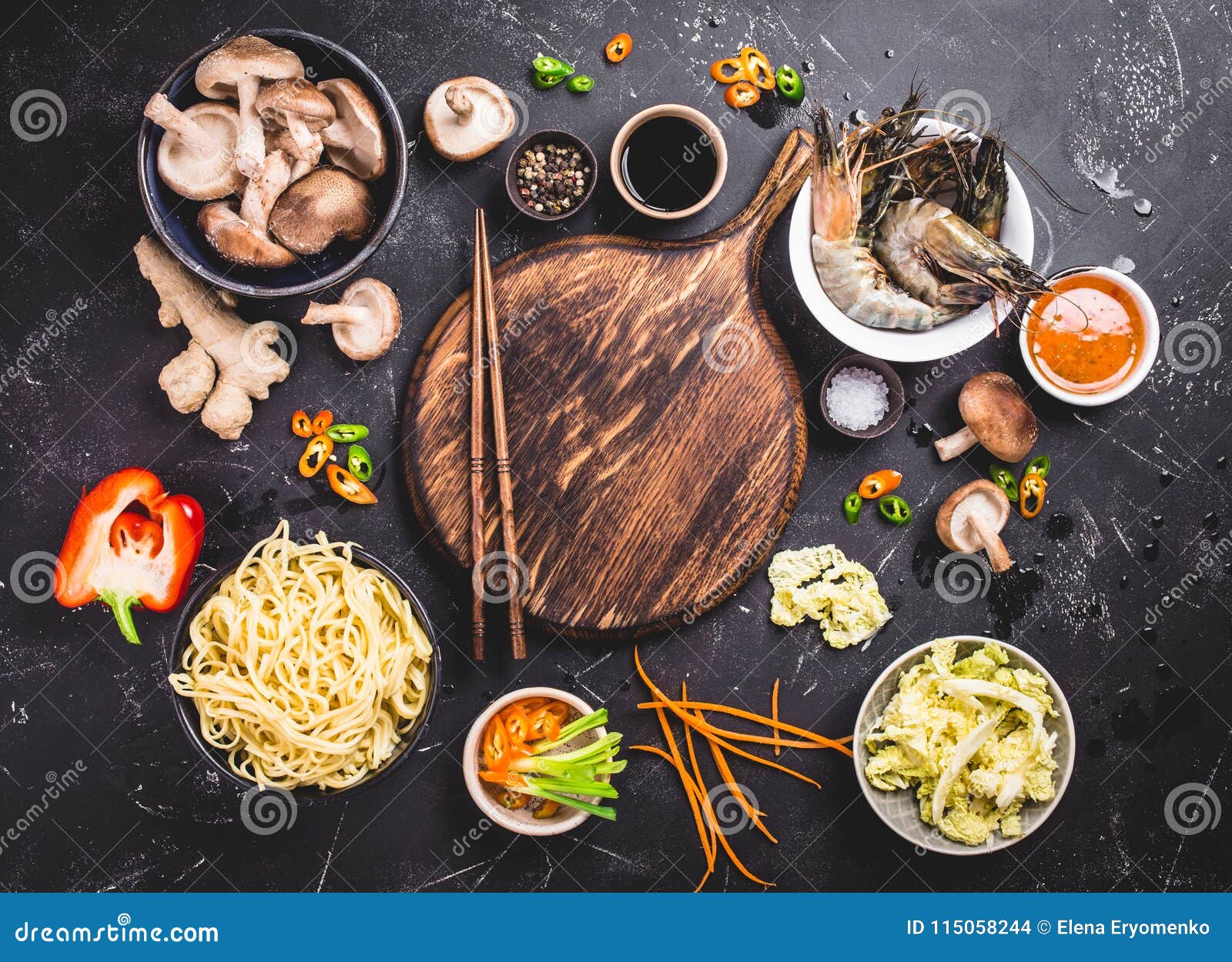 Asian food cooking concept fotografia stock. Immagine di ingrediente ...