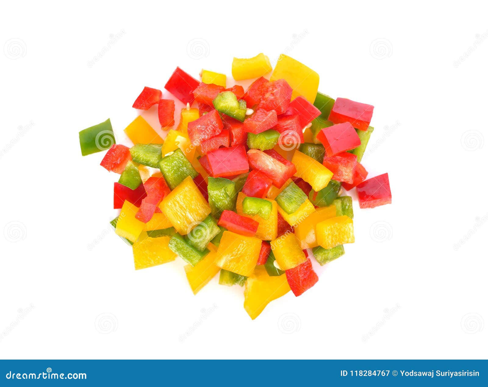 Prepared Cube Cut Bell Pepper on White Background 库存图片 - 图片 包括有 有机, 对象 ...