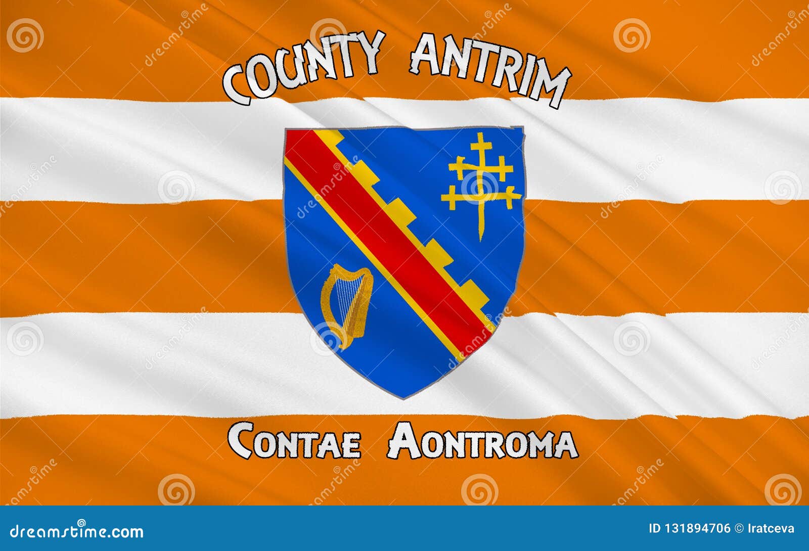 Flag of County Armagh in Ireland Stock de ilustración - Ilustración de ...