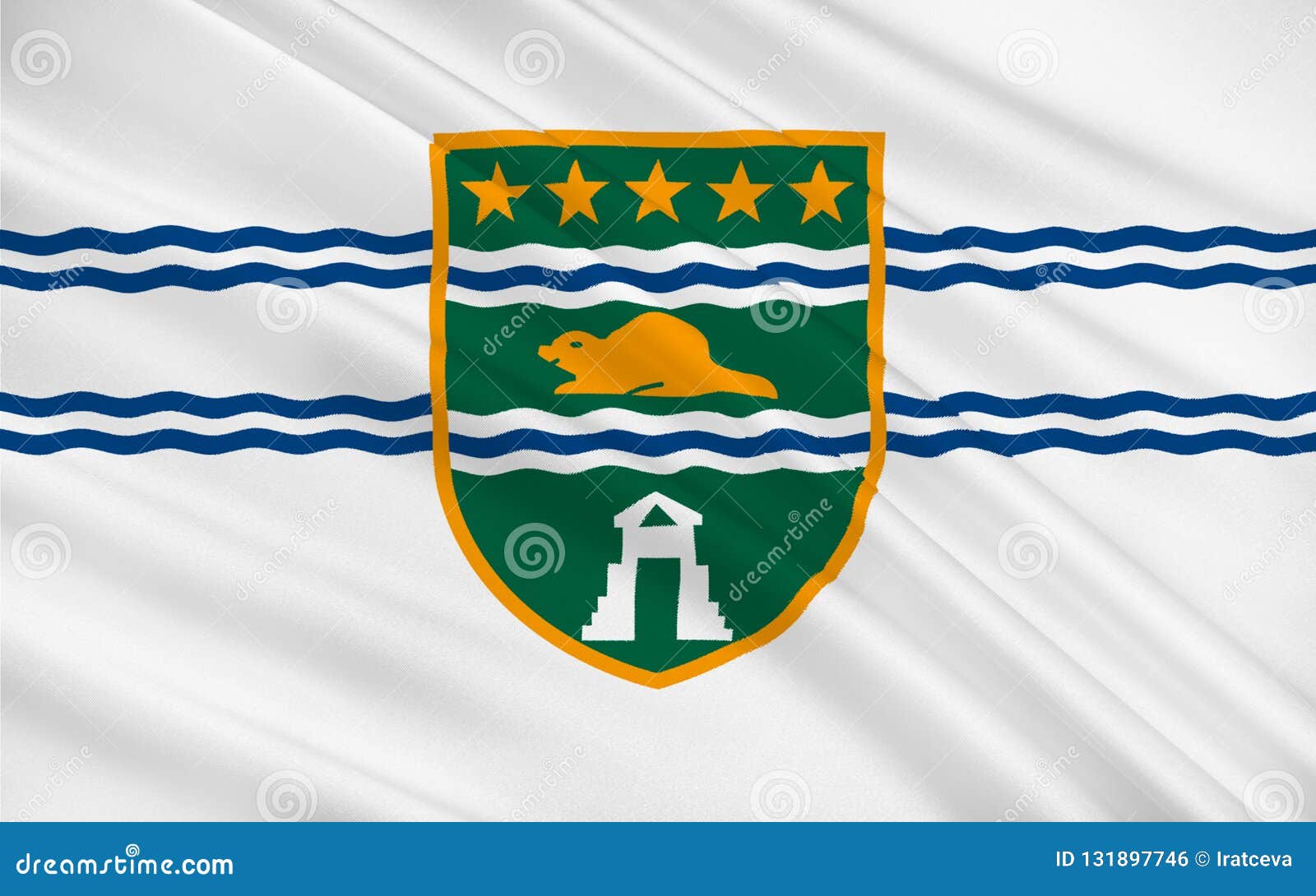 Flag of Surrey in British Columbia, Canada Illustrazione di Stock ...