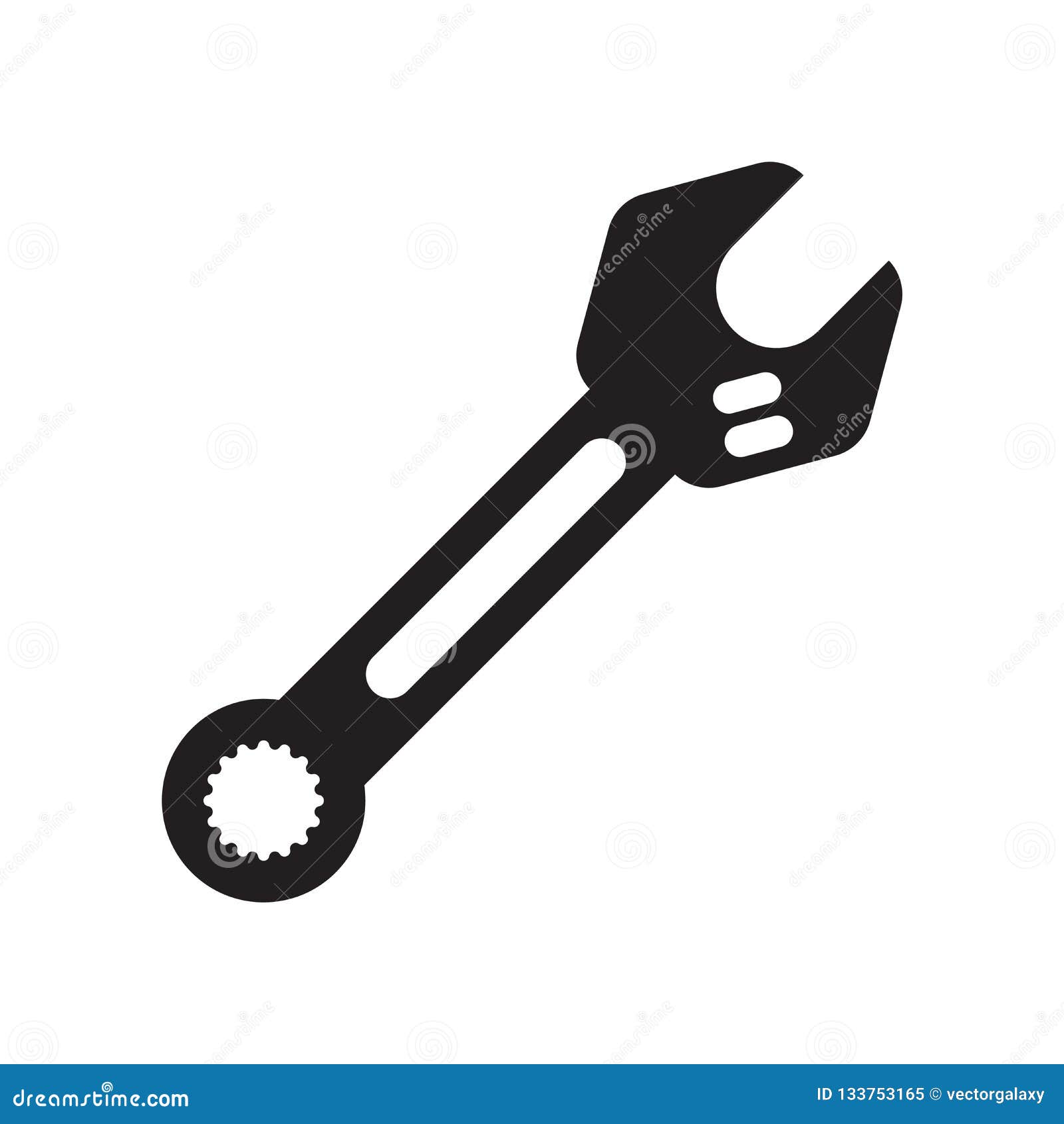 Round Wrench Icon Vector Isolated on White Background, Round Wrench ...
