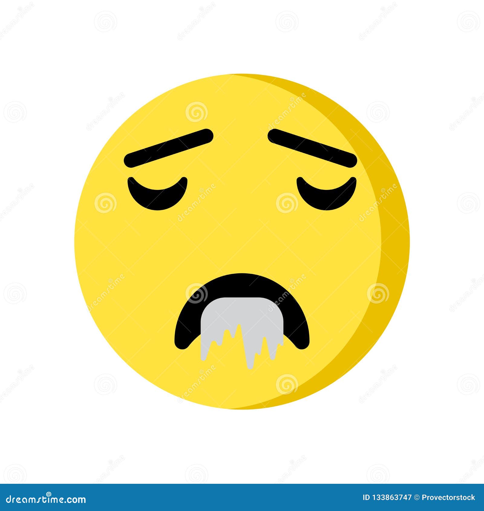 Drool Emoji Icon Isolated on White Background Vector Illustratie ...