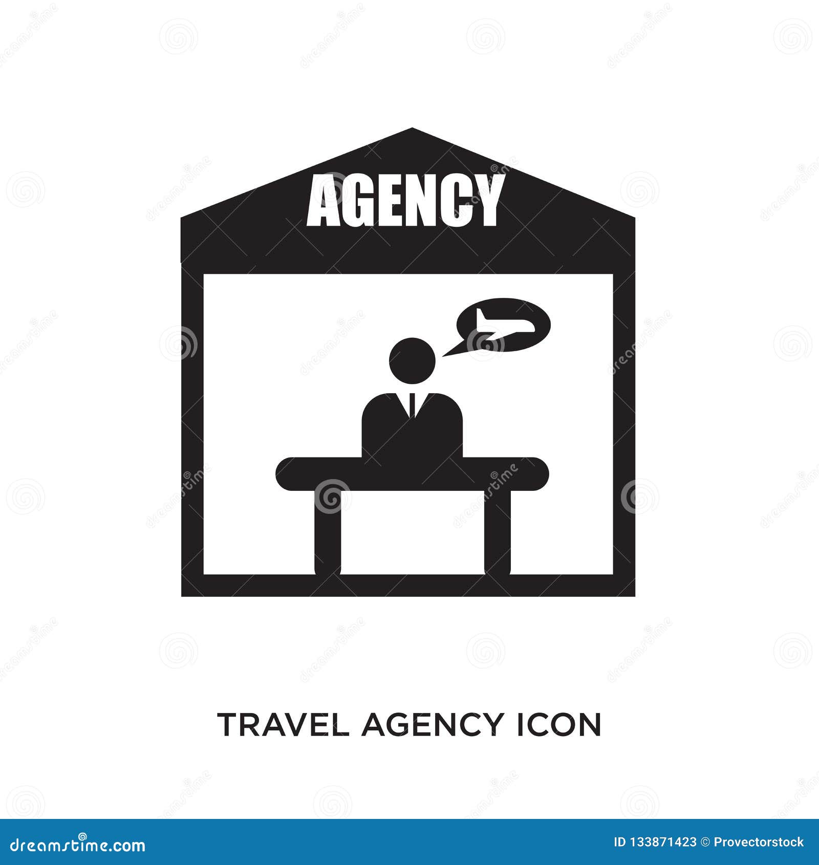 Travel agency icon vector illustratie. Illustratie bestaande uit ...