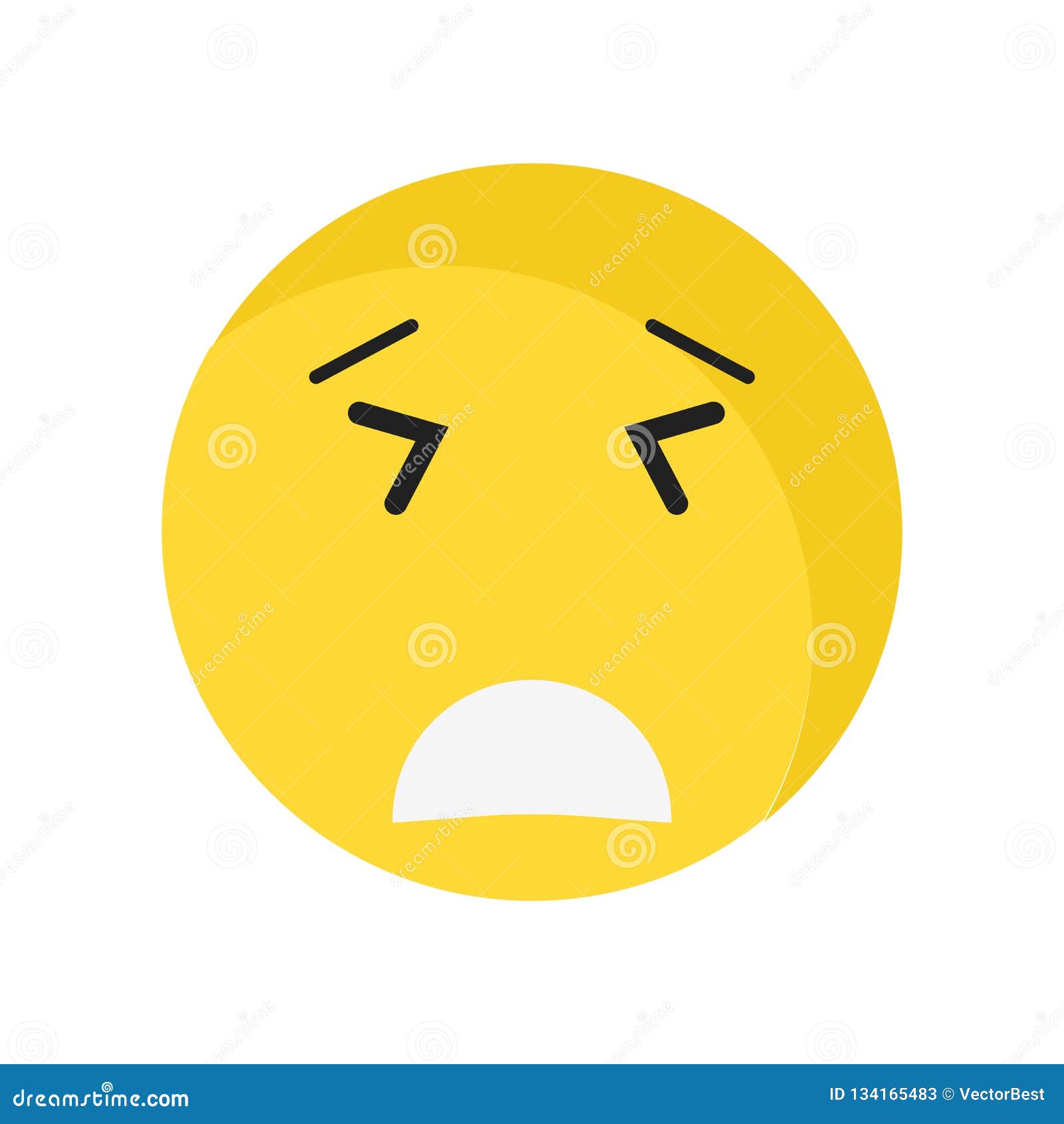 Desperate Smile Icon Vector Sign and Symbol Isolated on White ...