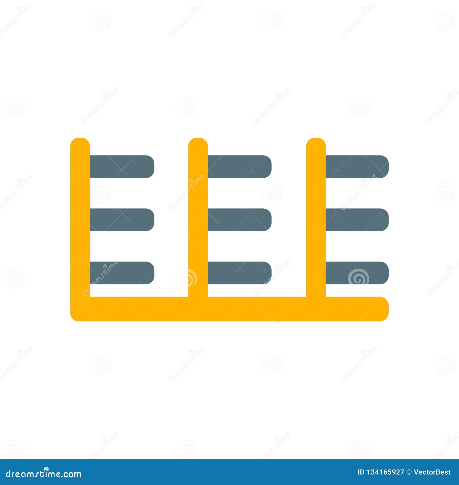 Rack Icon Vector Sign and Symbol Isolated on White Background, Rack ...