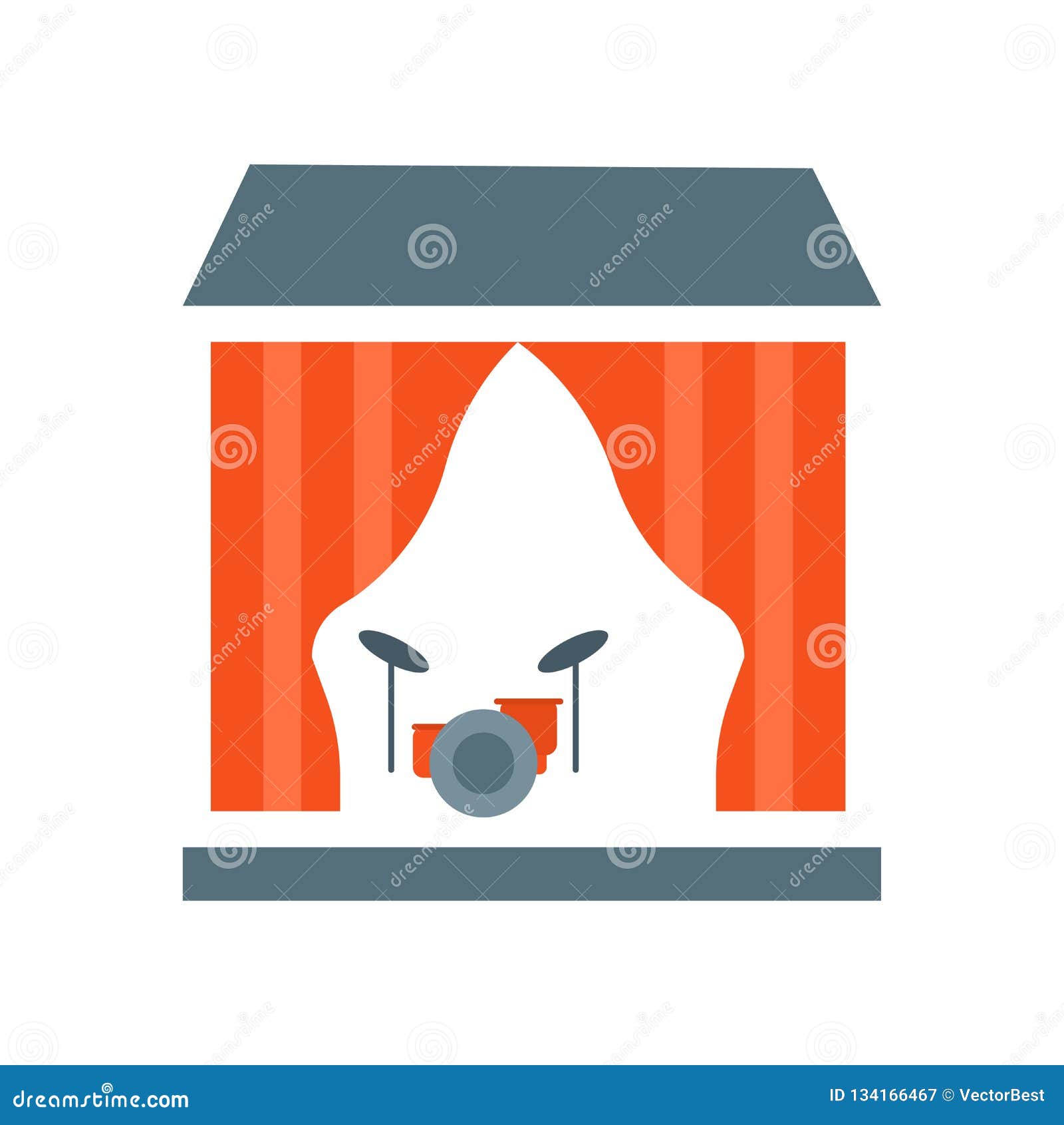 Stage Icon Vector Sign and Symbol Isolated on White Background, Stage ...