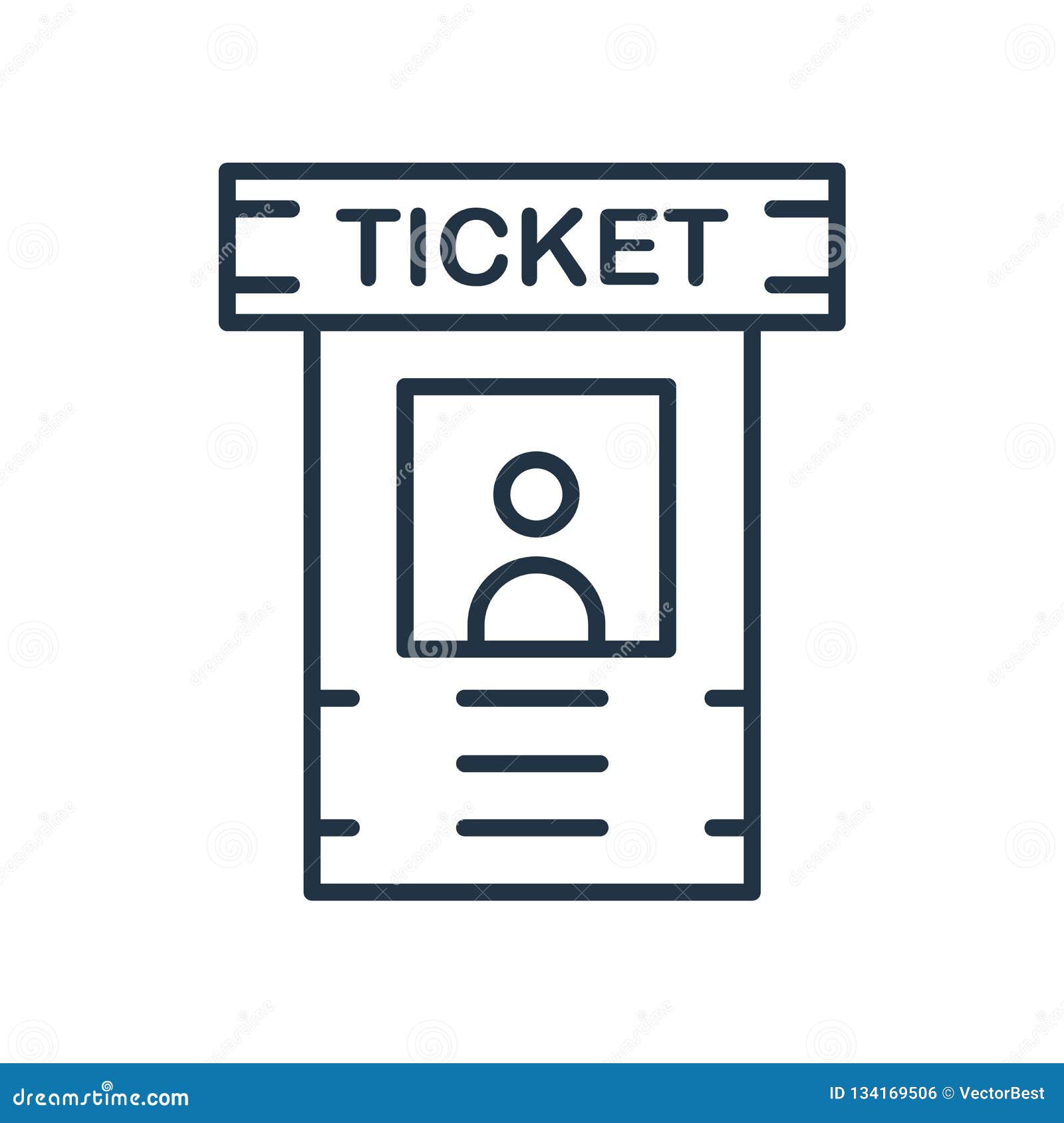 Ticket Office Icon Vector Isolated on White Background, Ticket Office ...