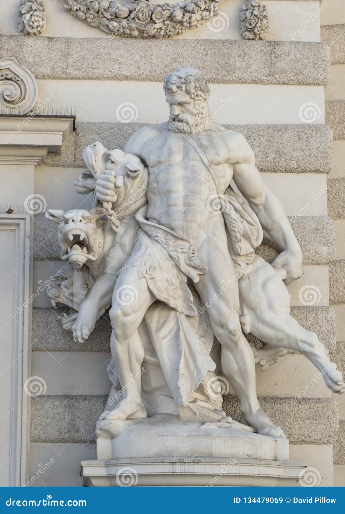 Statue of Hercules Capturing Cerberus at the Michaelerplatz Entrance To ...