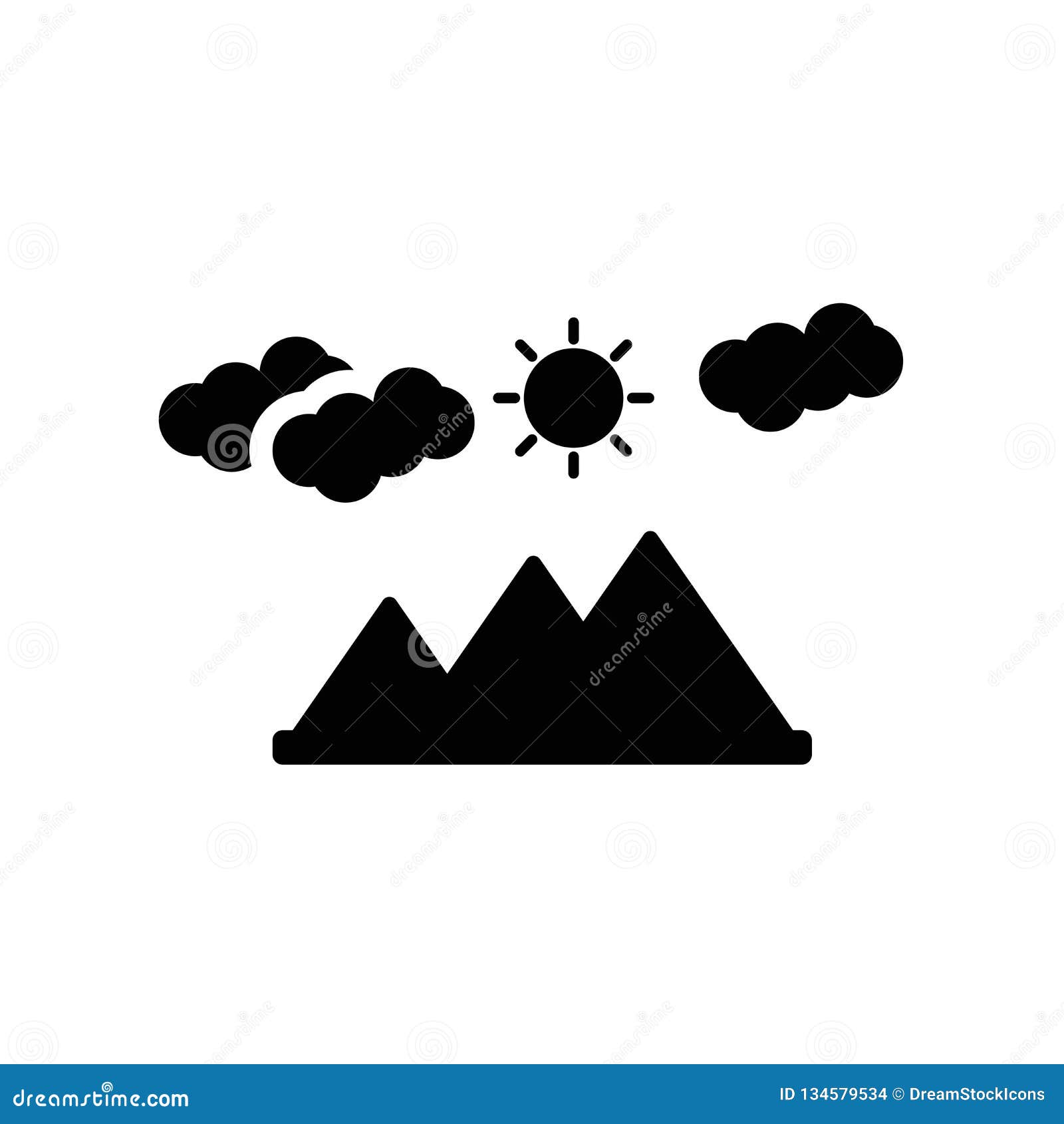 Landscape Icon Vector Isolated on White Background, Landscape Sign ...