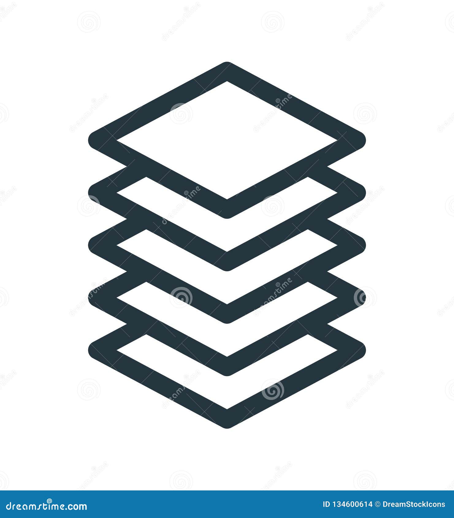 Layer Icon Vector Sign and Symbol Isolated on White Background, Layer ...