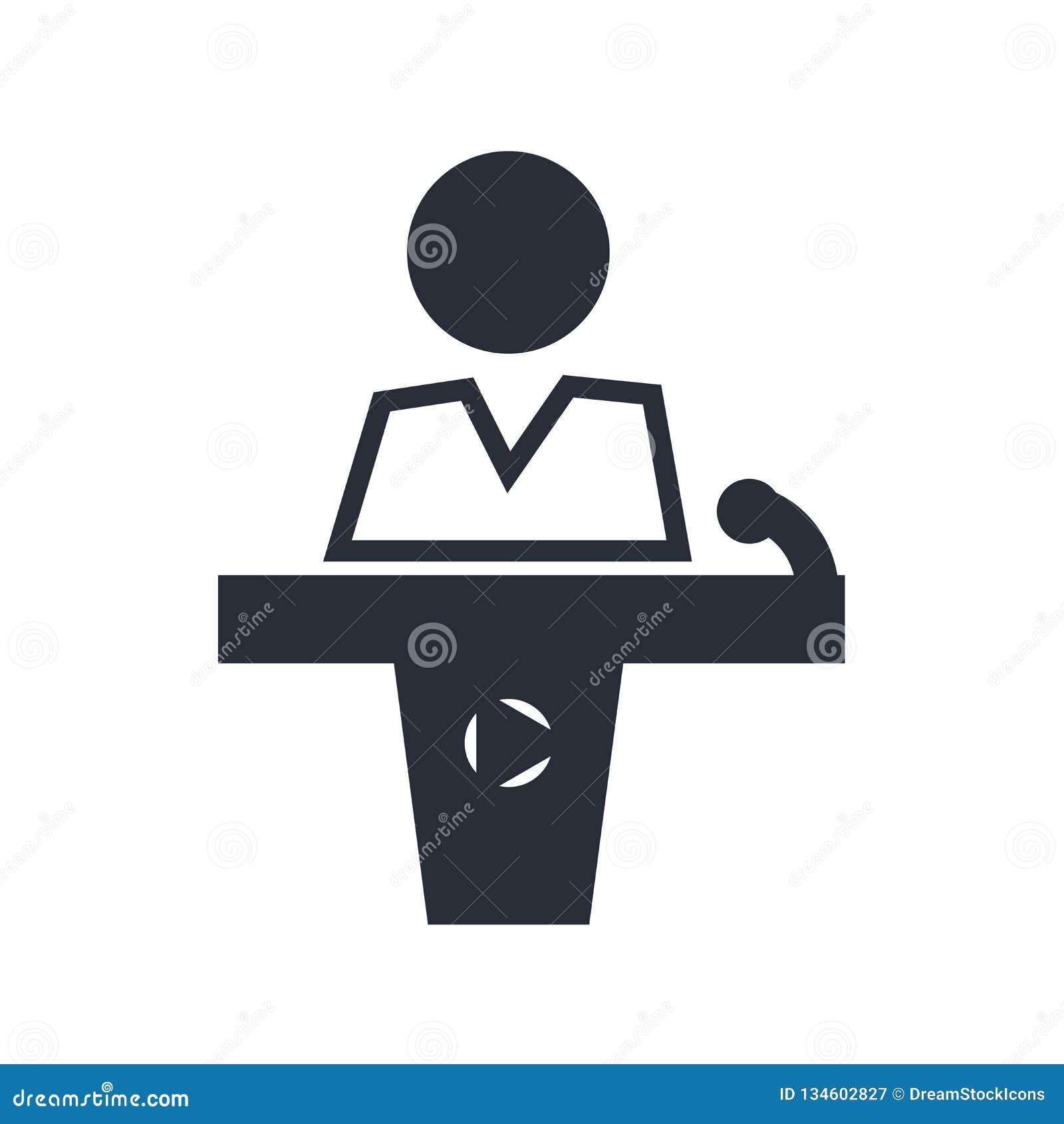 Conference Hall Icon Vector Sign and Symbol Isolated on White ...