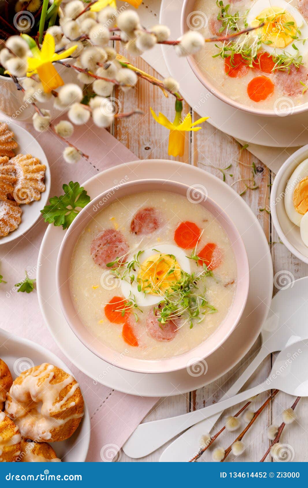 White Borscht, Polish Easter Soup with the Addition of White Sausage ...