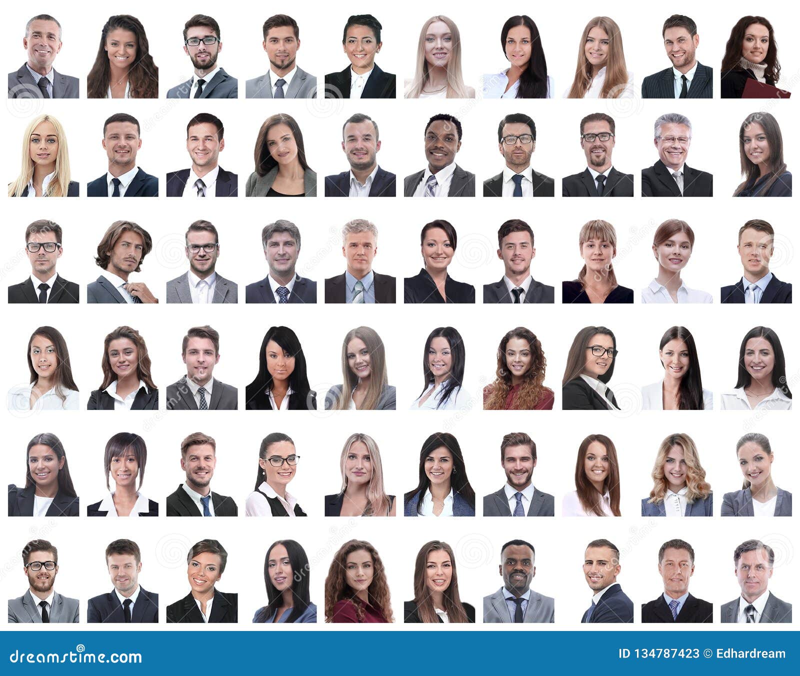 Portraits of Successful Employees Isolated on a White 库存图片 - 图片 包括有 偶然 ...