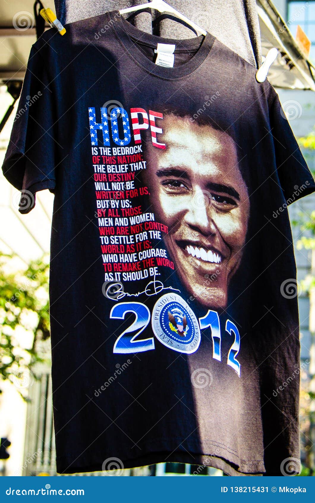 A Barack Obama for President T-shirt at a Gift Shop is for Sale during ...